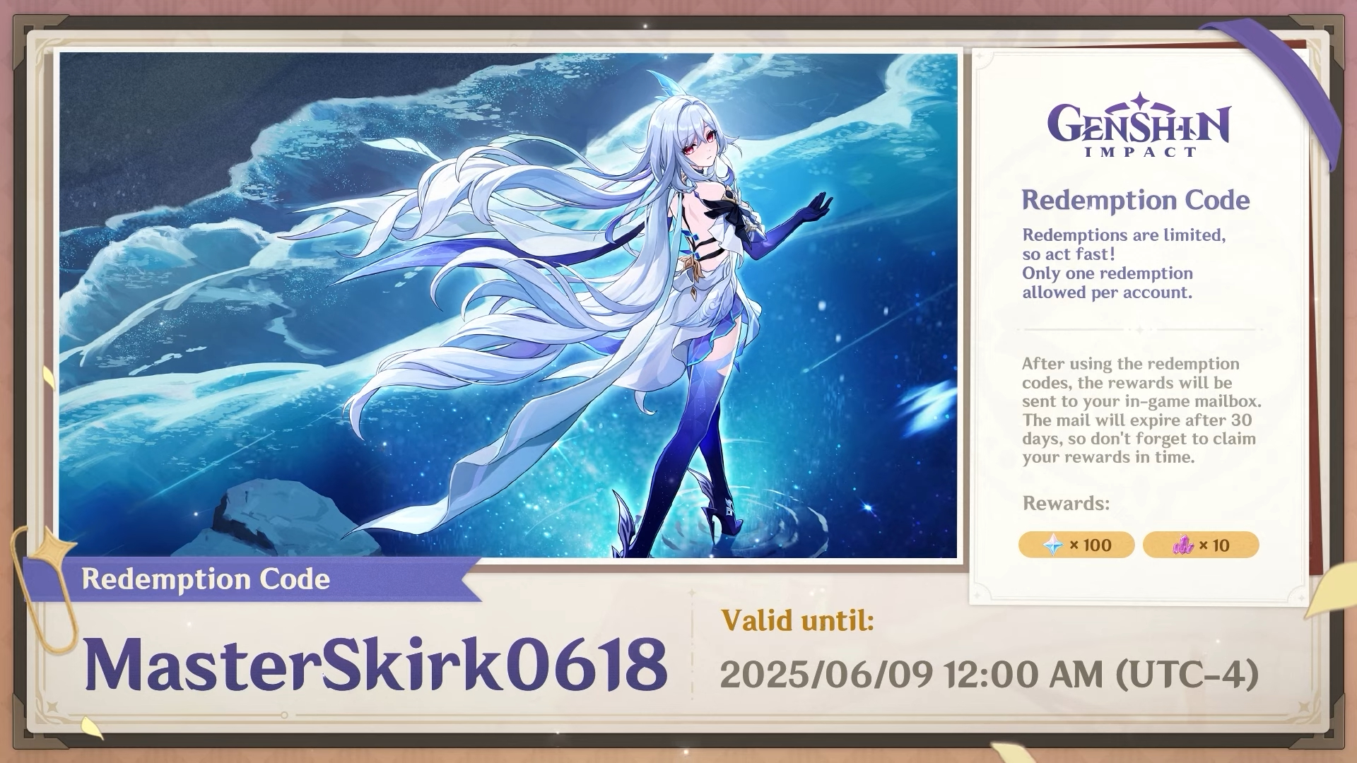 Genshin Impact - June 2025 | 5.7 Official Livestream Redemption Codes ...