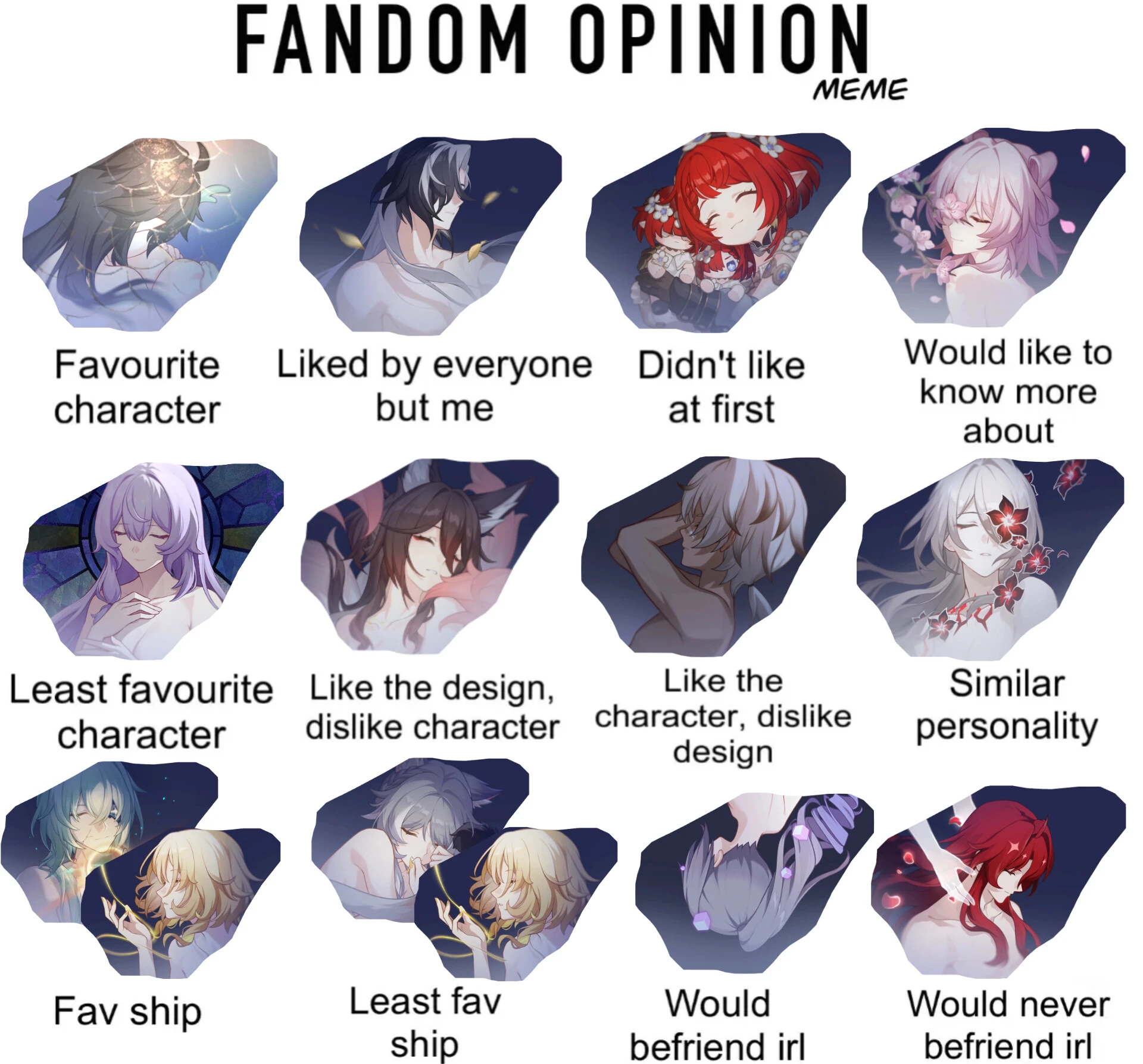 FANDOM OPINION MEME (HSR) Honkai: Star Rail | HoYoLAB