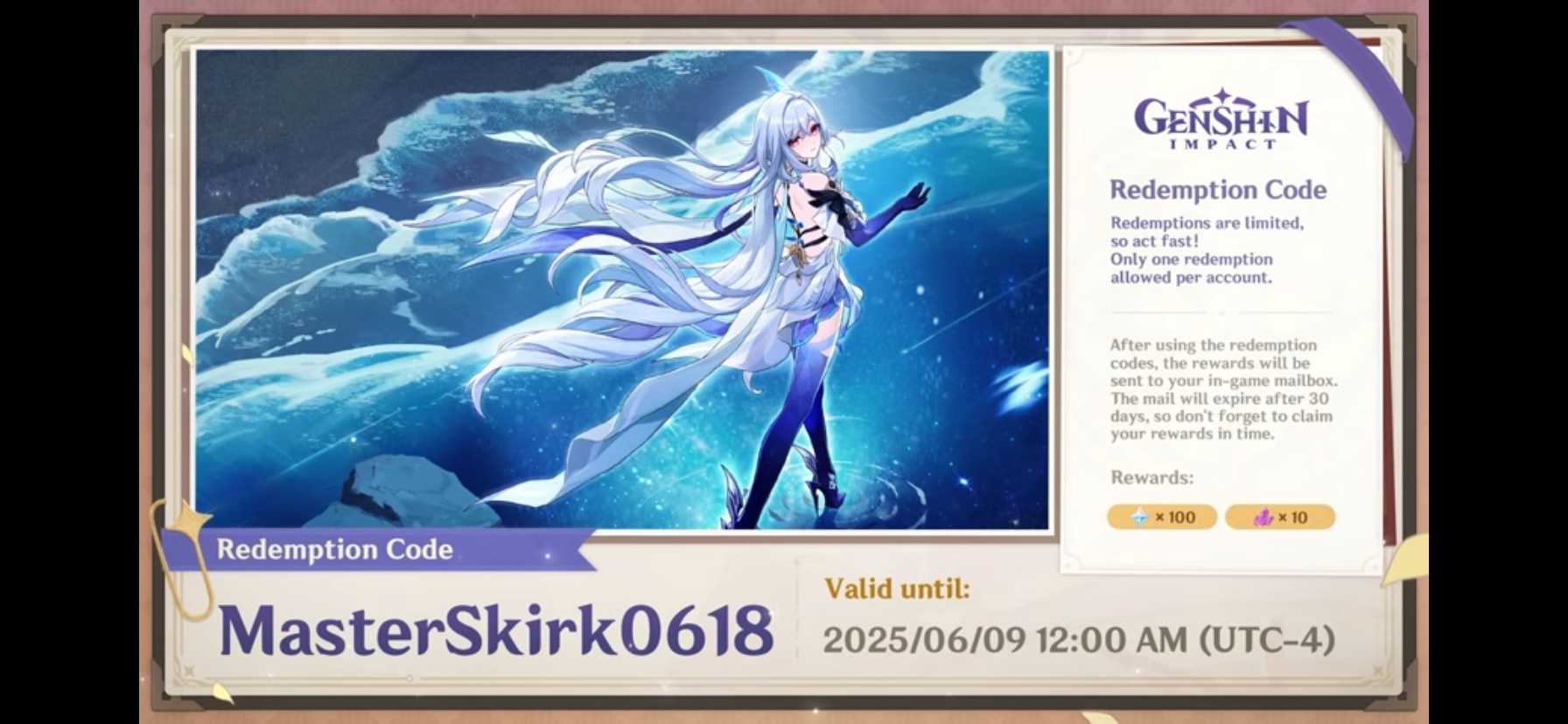 NEW CODES Genshin Impact | HoYoLAB