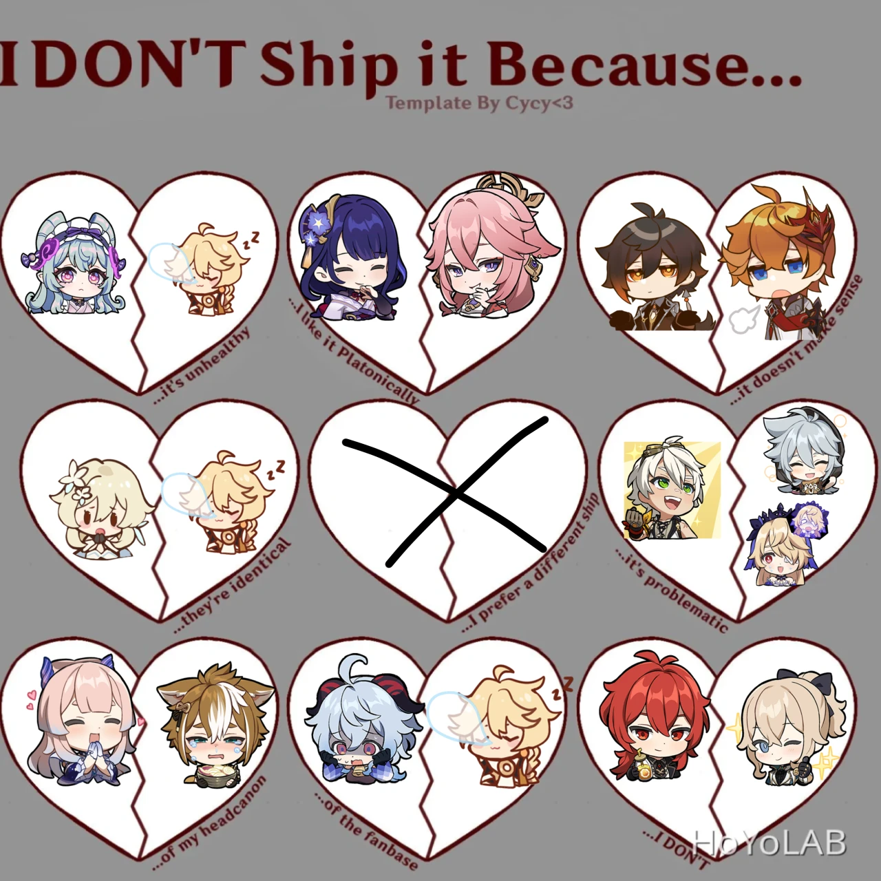 Did not think before posting this loool. SHIPS! as a non shipper ...
