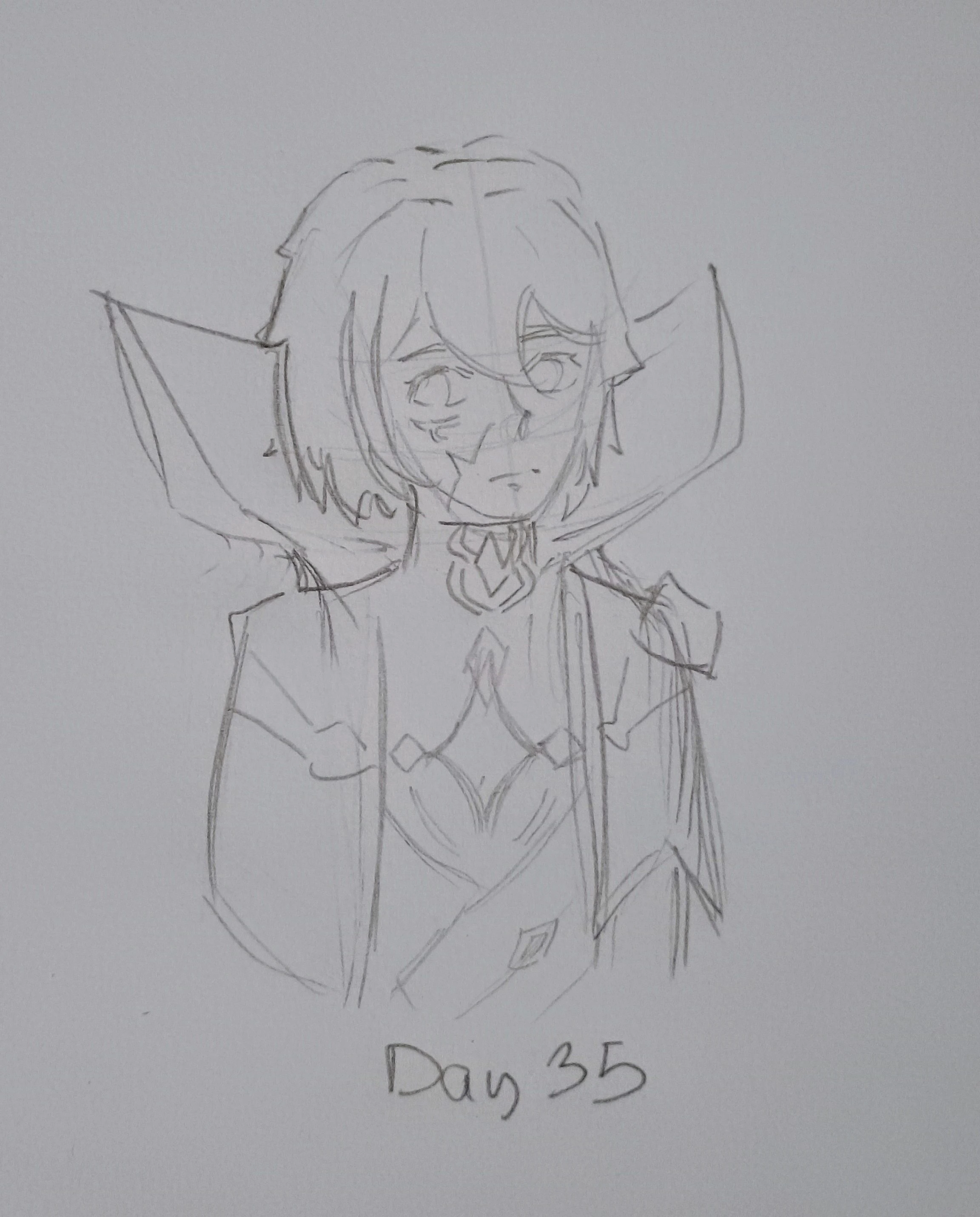 Learning to draw by sketching Dainsleif every day Genshin Impact | HoYoLAB