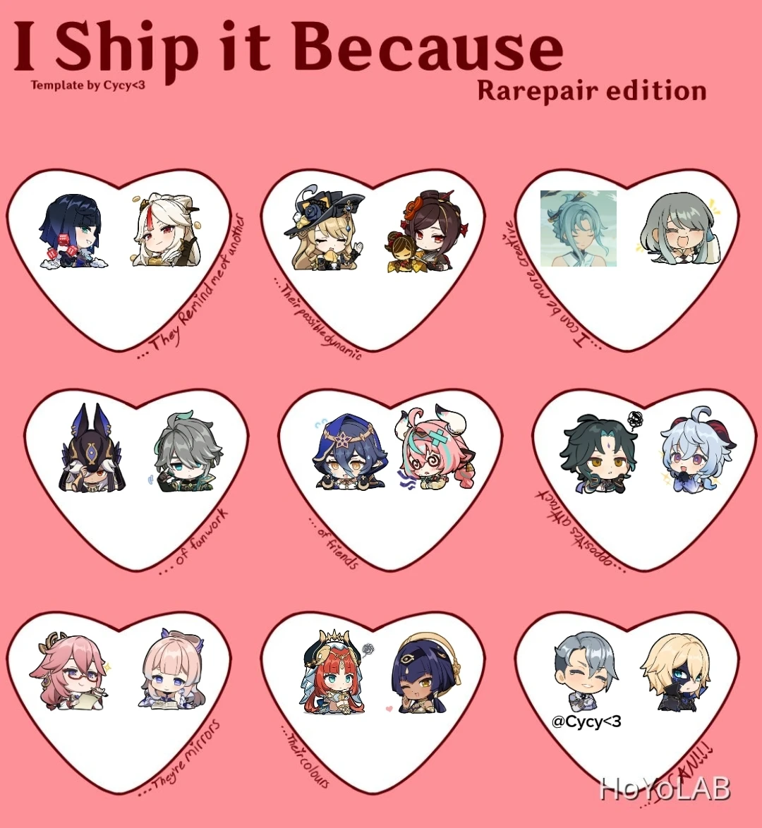I ship it because - Genshin rarepair edition 🌟 Genshin Impact | HoYoLAB