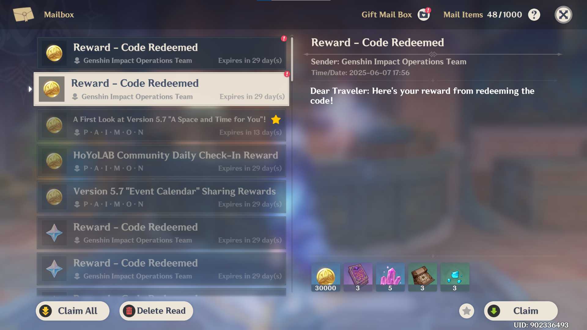 Free 40k Mora, 3 Hero's Wits, 3 Shivada Jade Slivers, 3 Teaching of ...