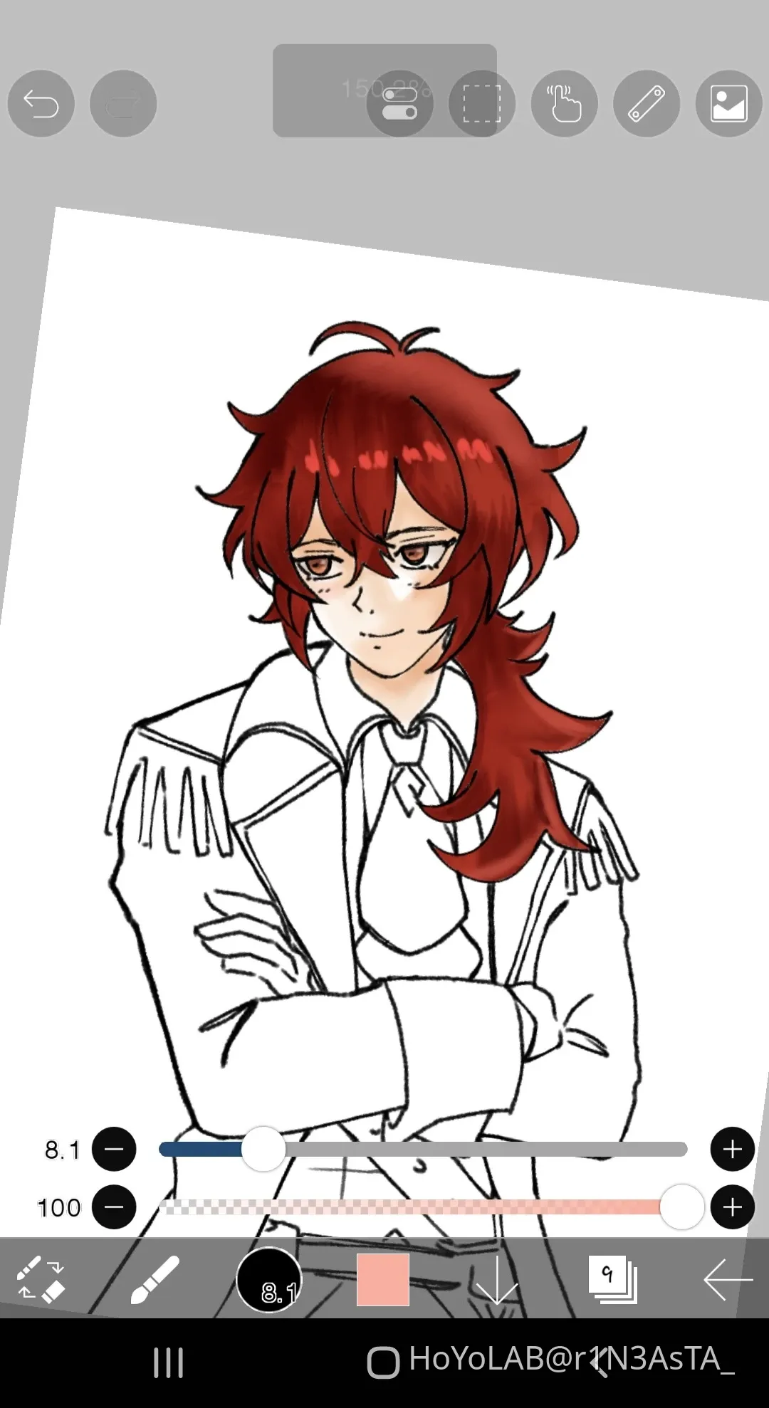 Diluc WIP part 2 - trying new coloring style- Genshin Impact | HoYoLAB