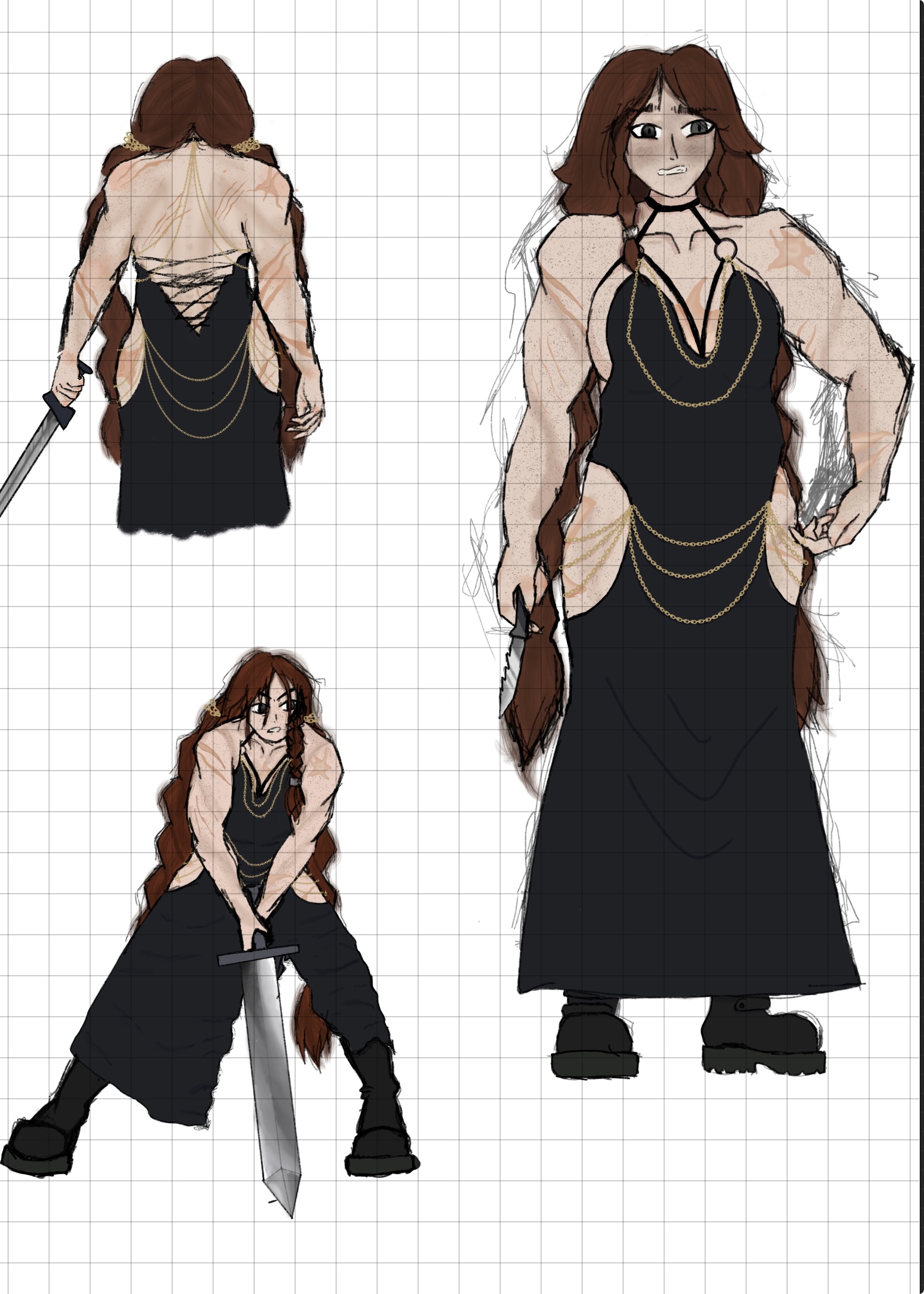 buff woman (saoirse) in this dress (feat. me struggling HEAVILY to ...