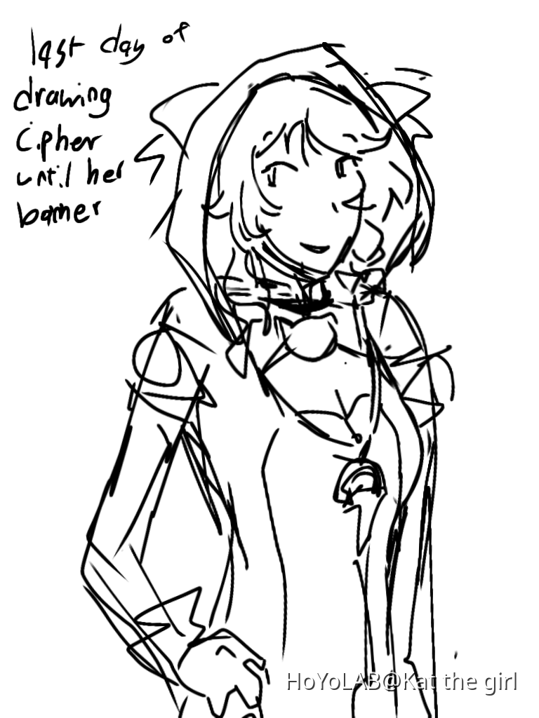 Day 30 of drawing Cipher until her banner gets released Honkai: Star ...