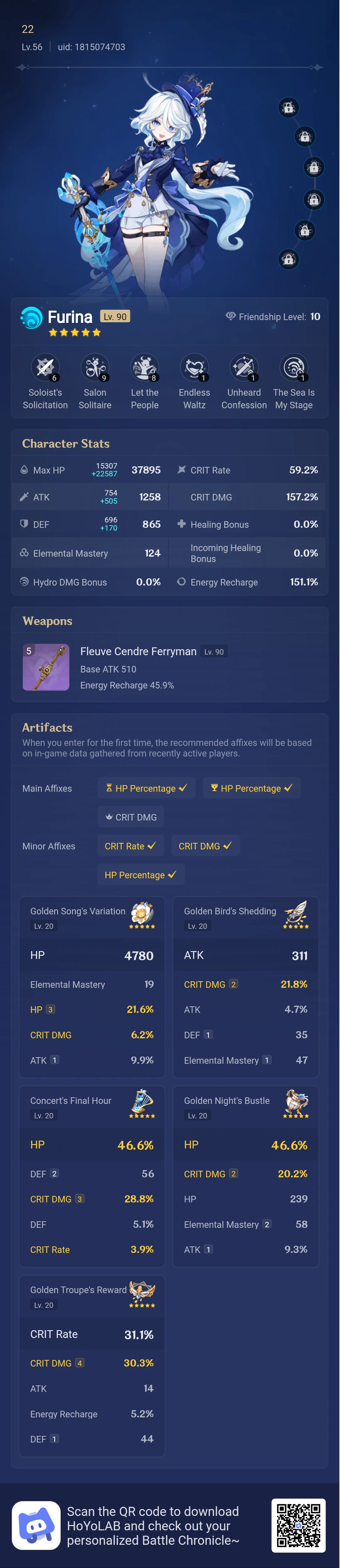 help me build my furina Genshin Impact | HoYoLAB