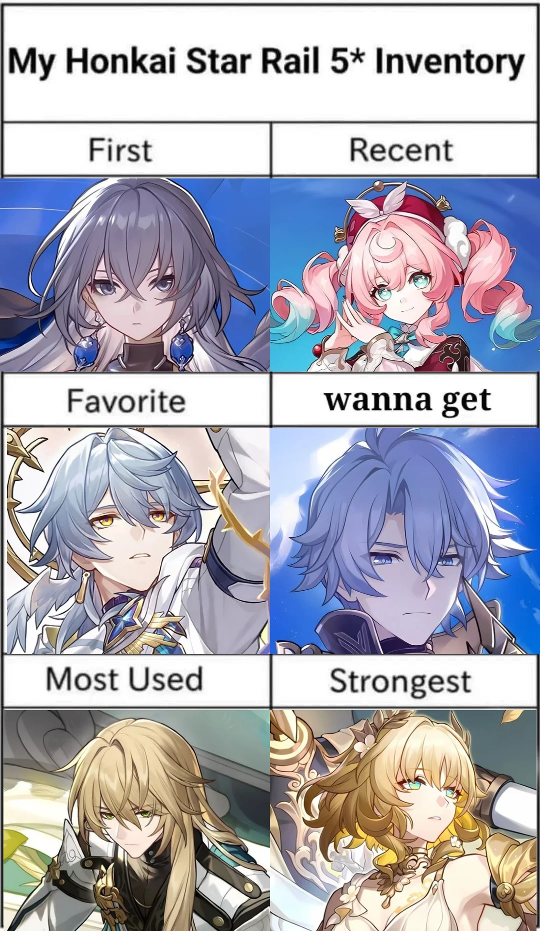 My 5 stars inventory hehe Honkai: Star Rail | HoYoLAB