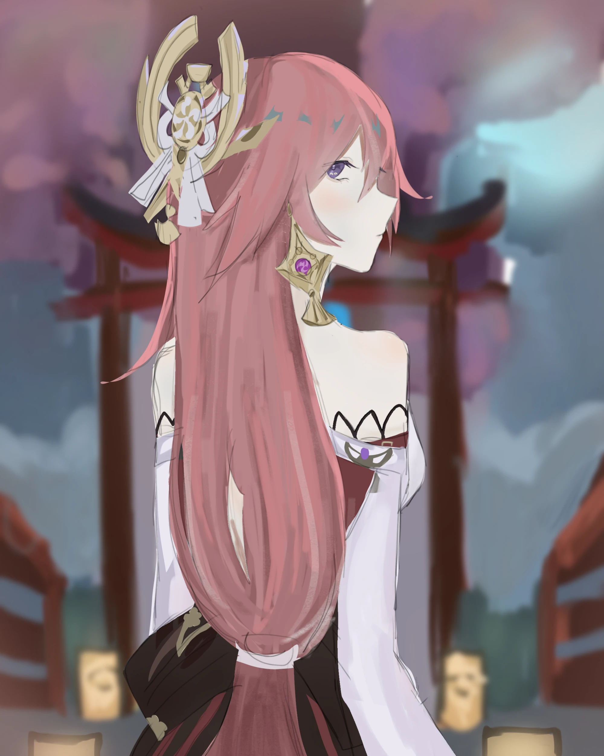 Yae miko fanart! Genshin Impact | HoYoLAB