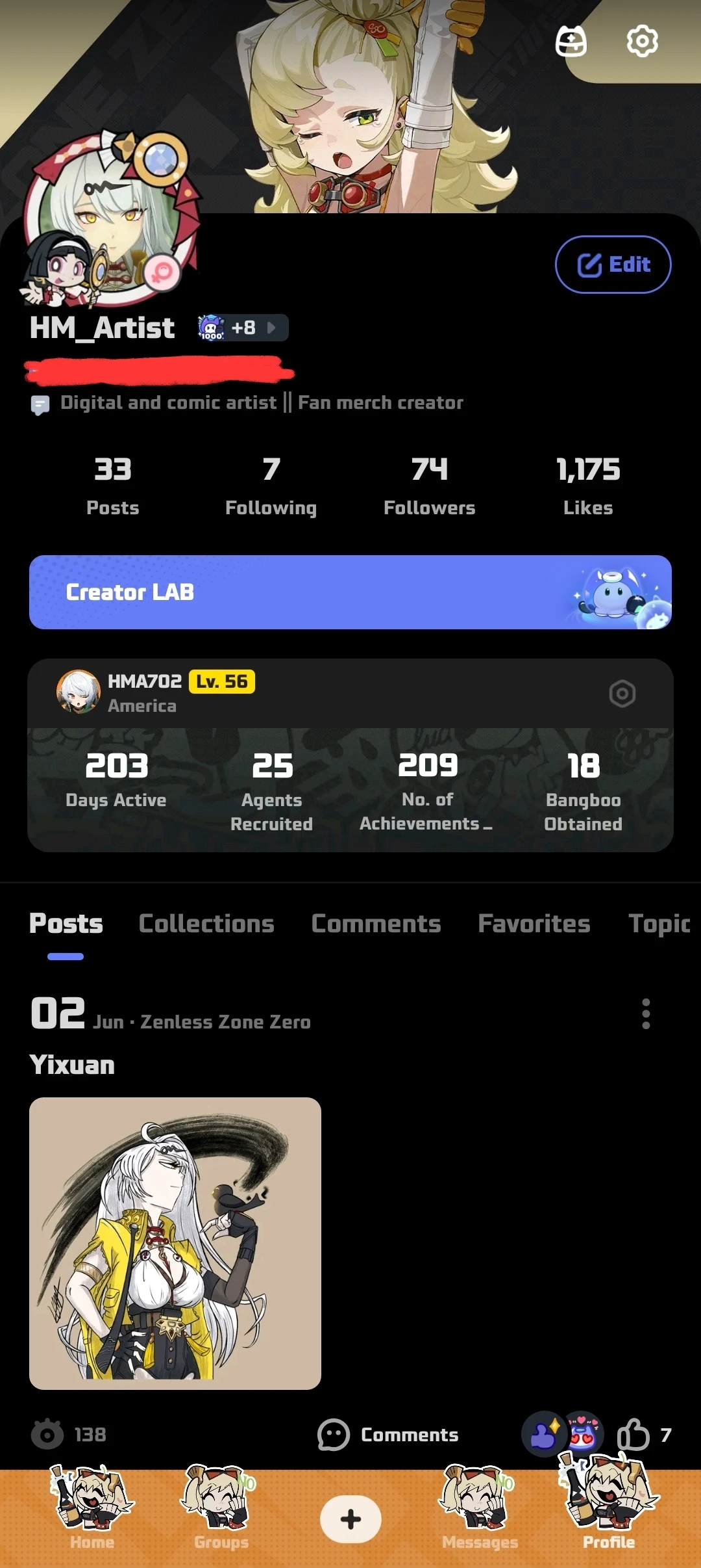 My profile ☺️ Zenless Zone Zero | HoYoLAB