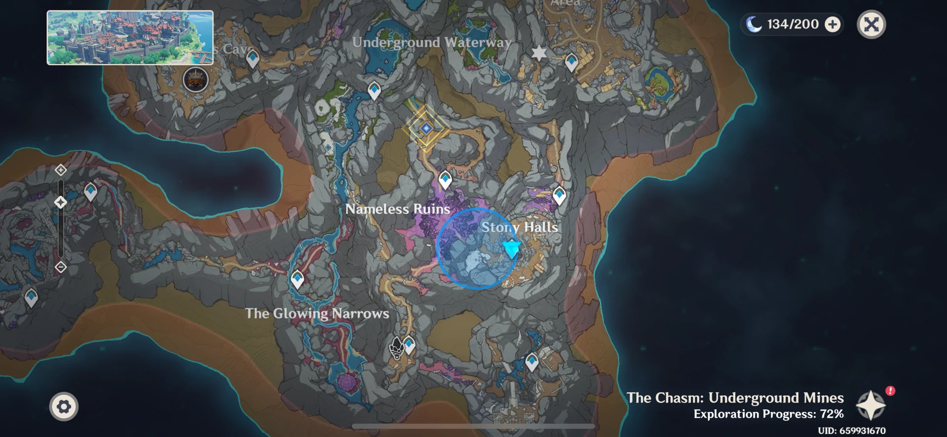 Can someone help explain why I have this on the map of the chasm ...
