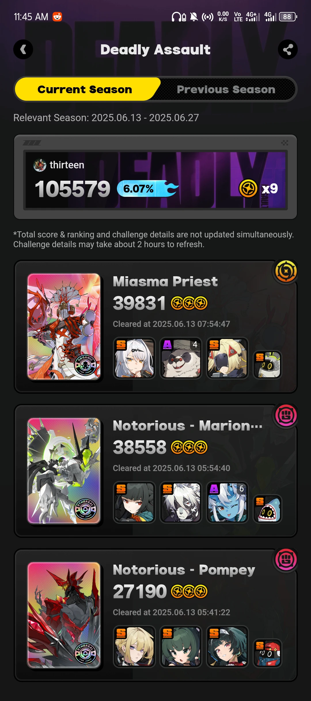 First 100K Score on Deadly Assault Zenless Zone Zero | HoYoLAB