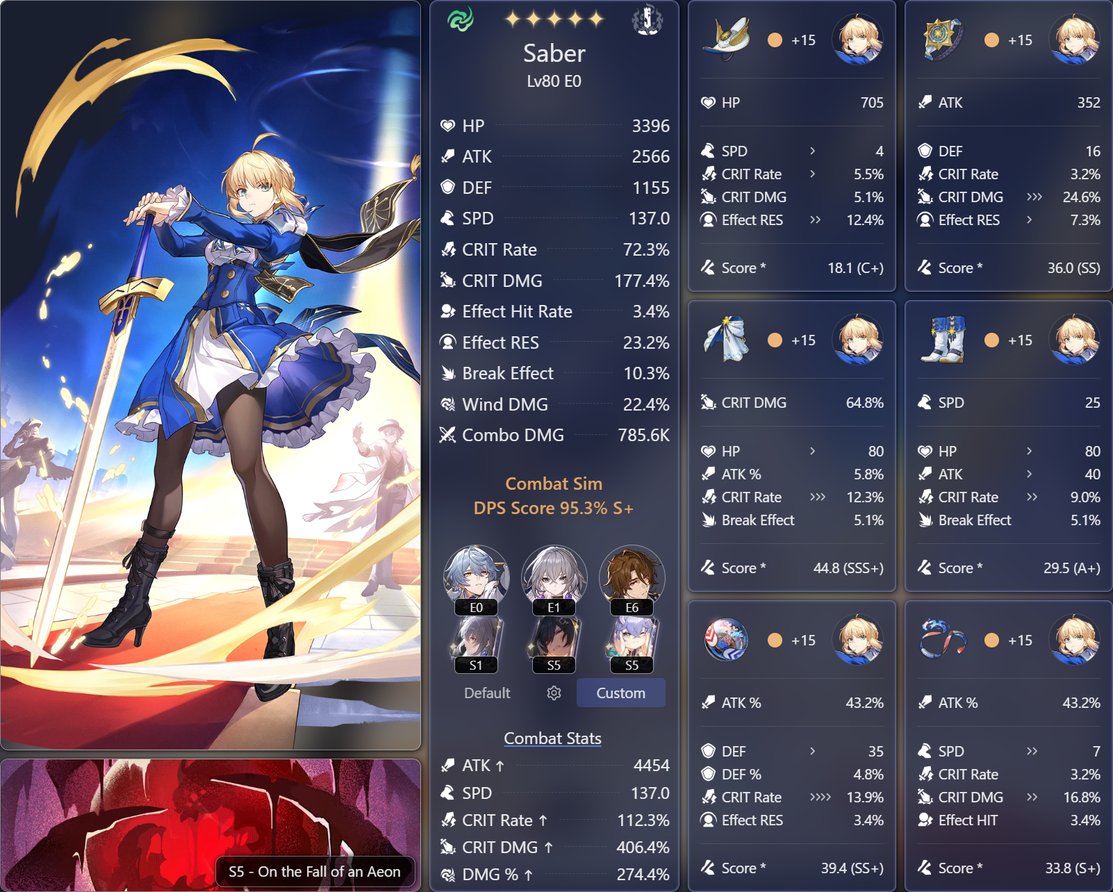 Opinion by my Saber Pre Farm: Honkai: Star Rail | HoYoLAB