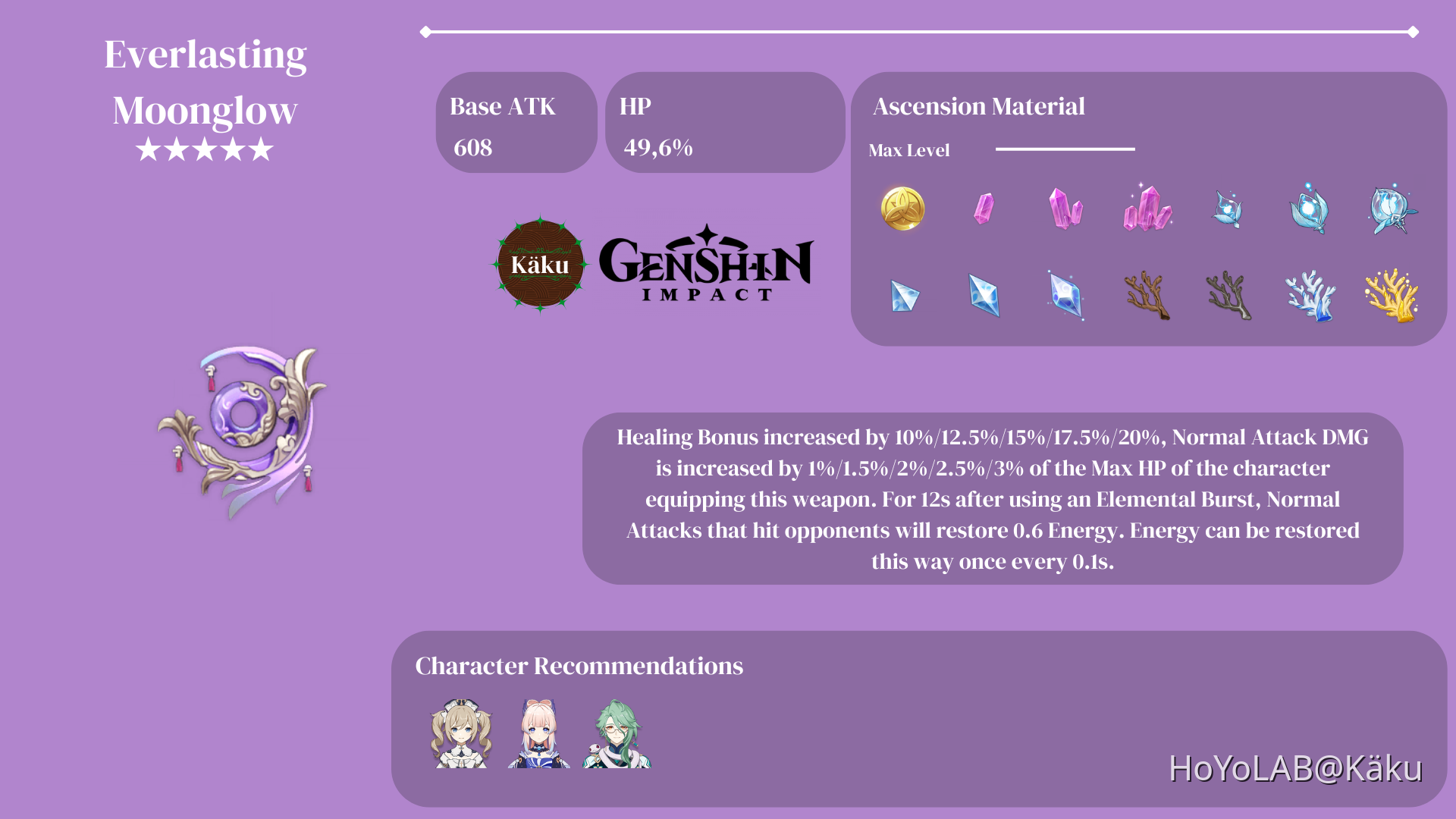 Everlasting Moonglow - Weapon Guide Genshin Impact | HoYoLAB