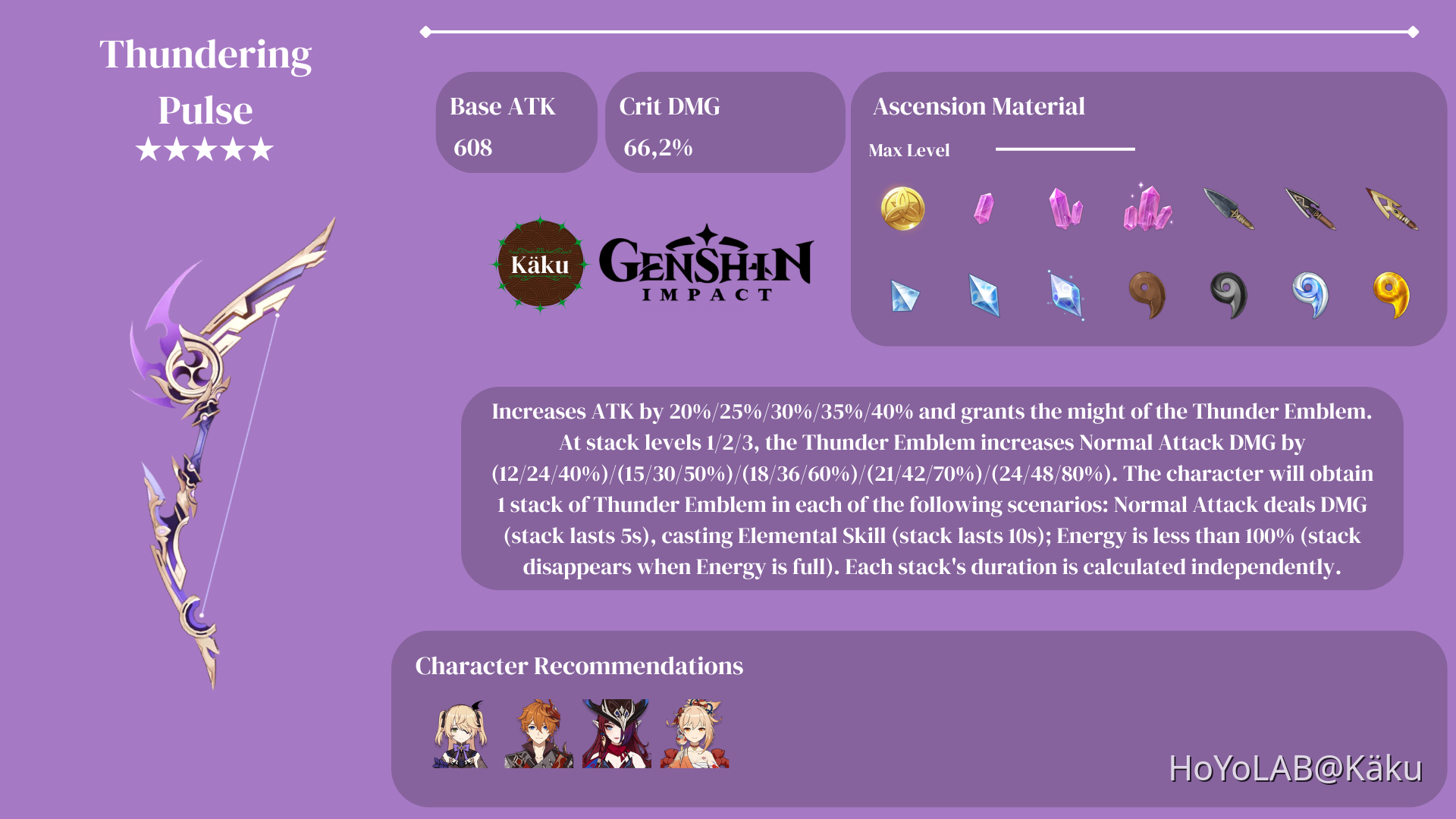 Thundering Pulse - Weapon Guide Genshin Impact | HoYoLAB