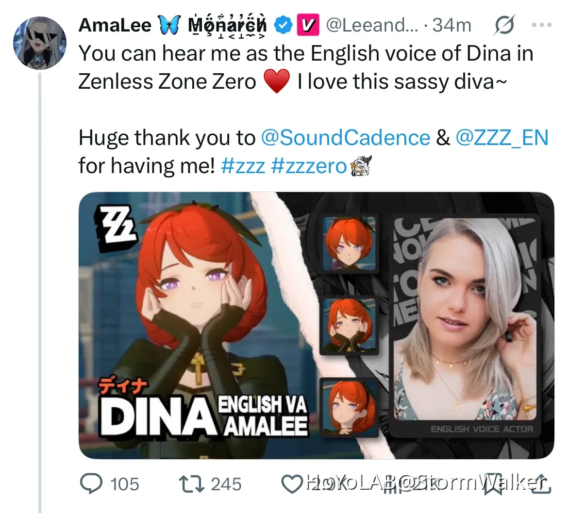 Dina en va reve- *GASPS* ITS AMALEE?!!! Zenless Zone Zero | HoYoLAB