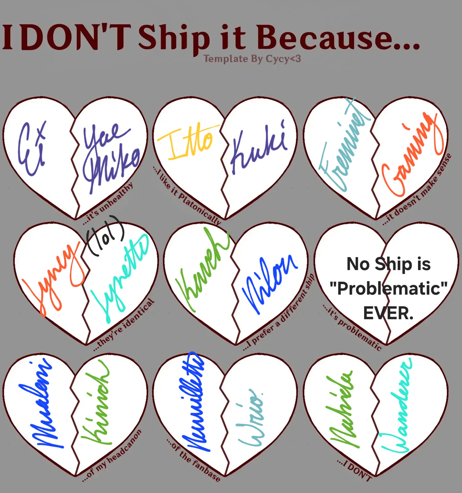 I Do/n't Ship it Because — – - Genshin Impact | HoYoLAB