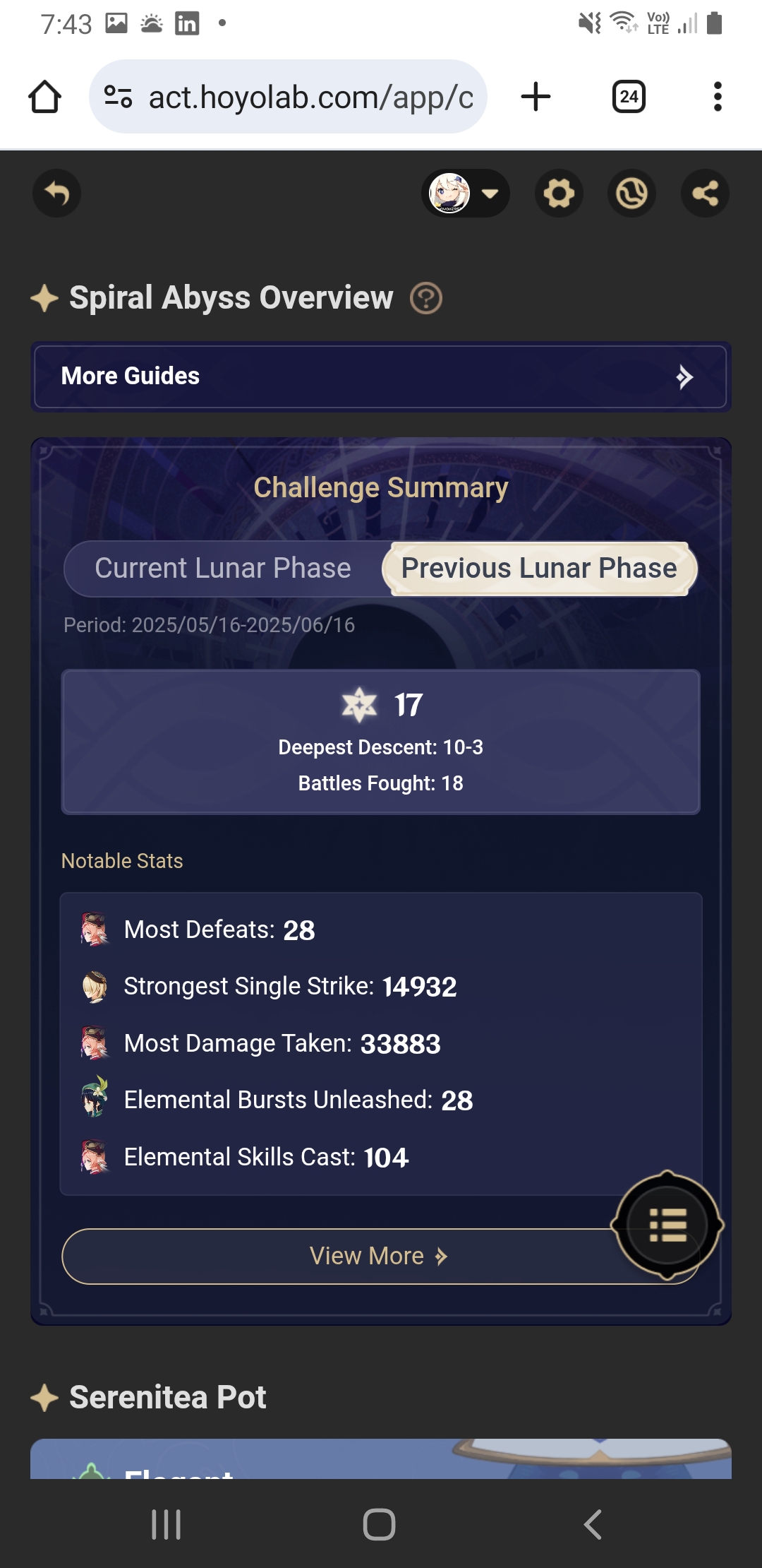 Spiral Abyss Previous + Current. Genshin Impact | HoYoLAB