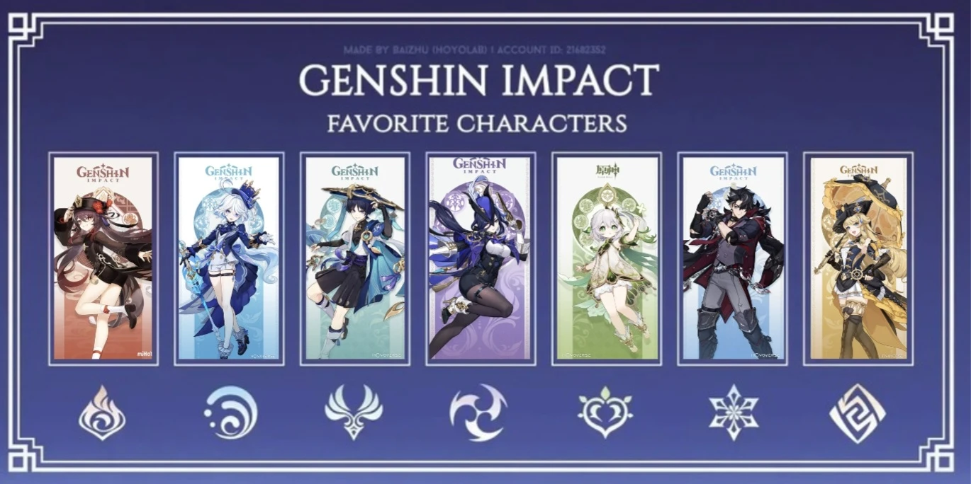 My fav charecter in each element! Genshin Impact | HoYoLAB