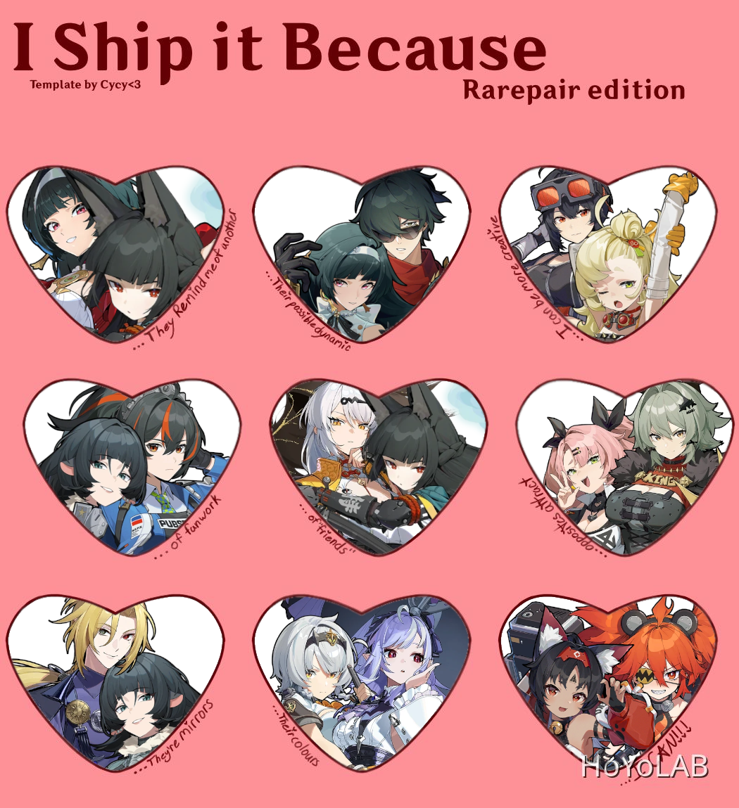 'I ship it Because...' but ZZZ rare ships Zenless Zone Zero | HoYoLAB