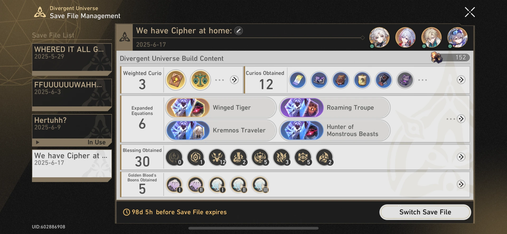 (DU) “We Have Cipher at Home!” Cipher at home: Honkai: Star Rail | HoYoLAB