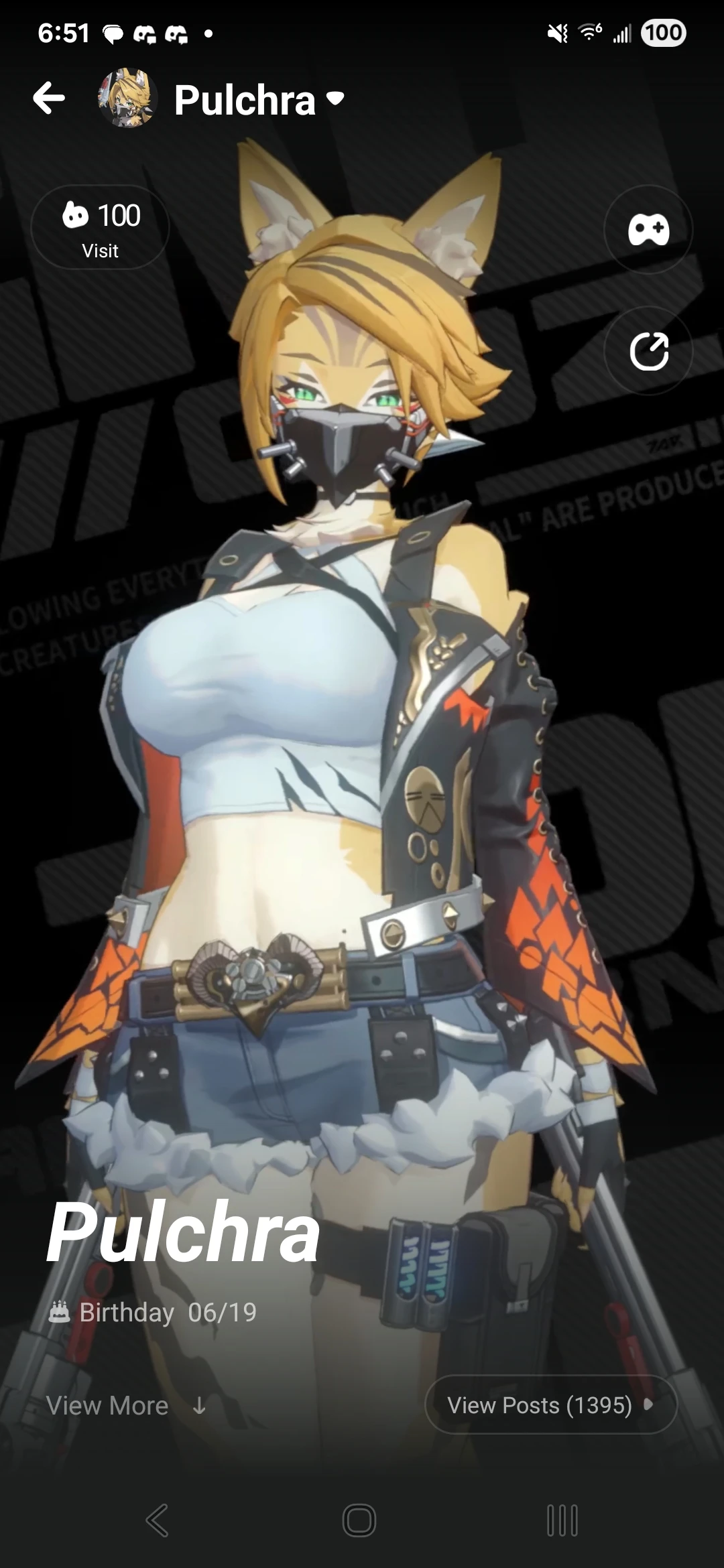 100 days of visits with Pulchra 😾🥰💛 Zenless Zone Zero | HoYoLAB