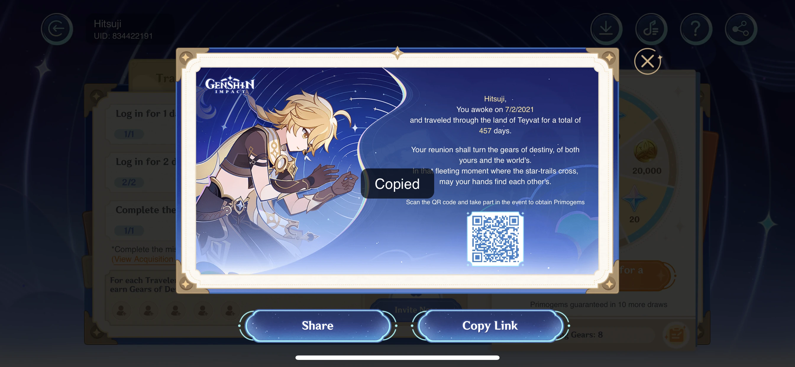 Please click link and i will help you too 😆😆🥳🥳🥳 Genshin Impact | HoYoLAB