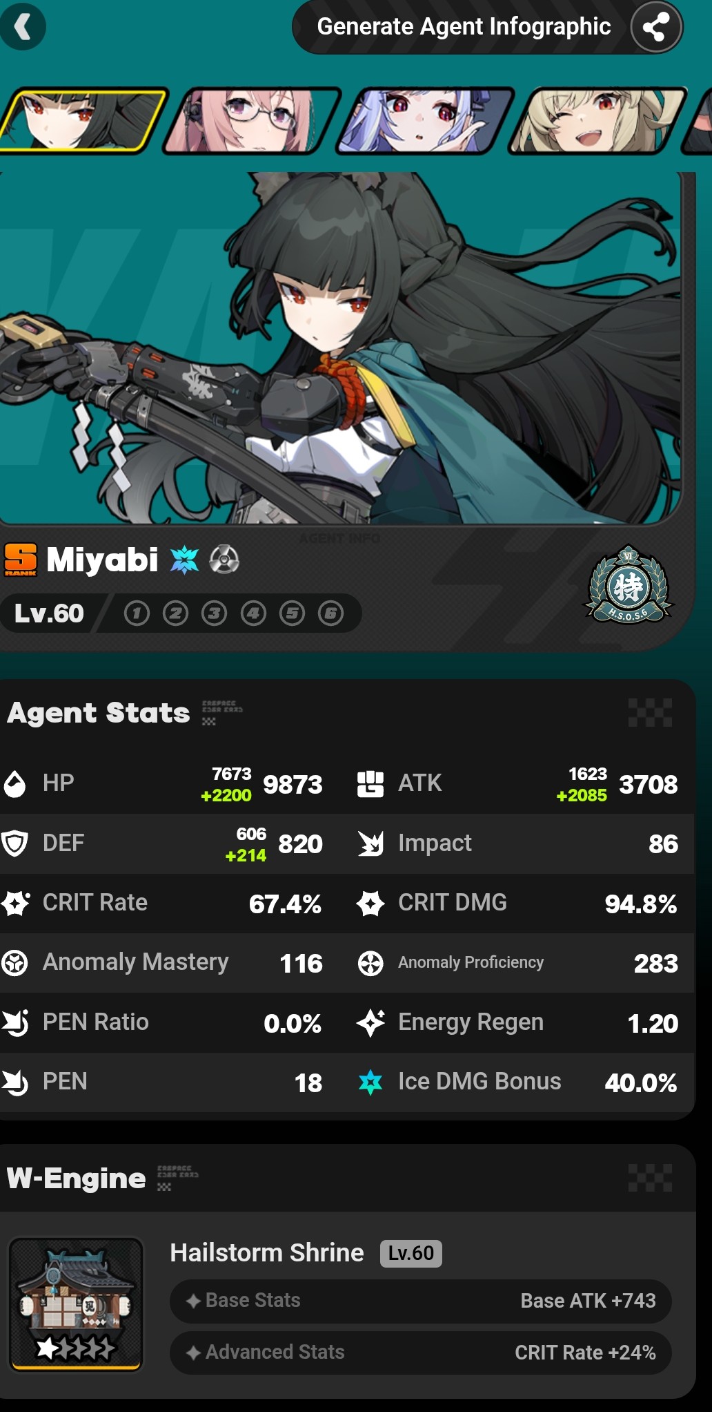 MY BEST M0 MIYABI'S STAT (SO FAR) Zenless Zone Zero | HoYoLAB
