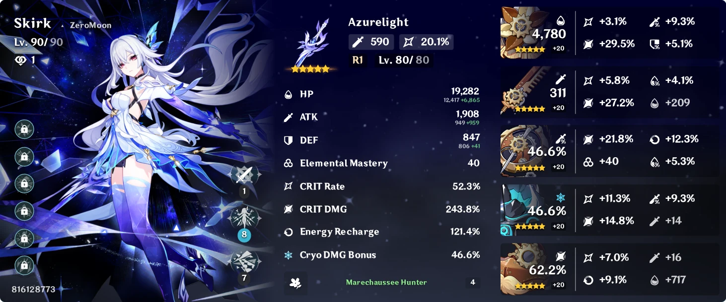 My Skirk build Genshin Impact | HoYoLAB