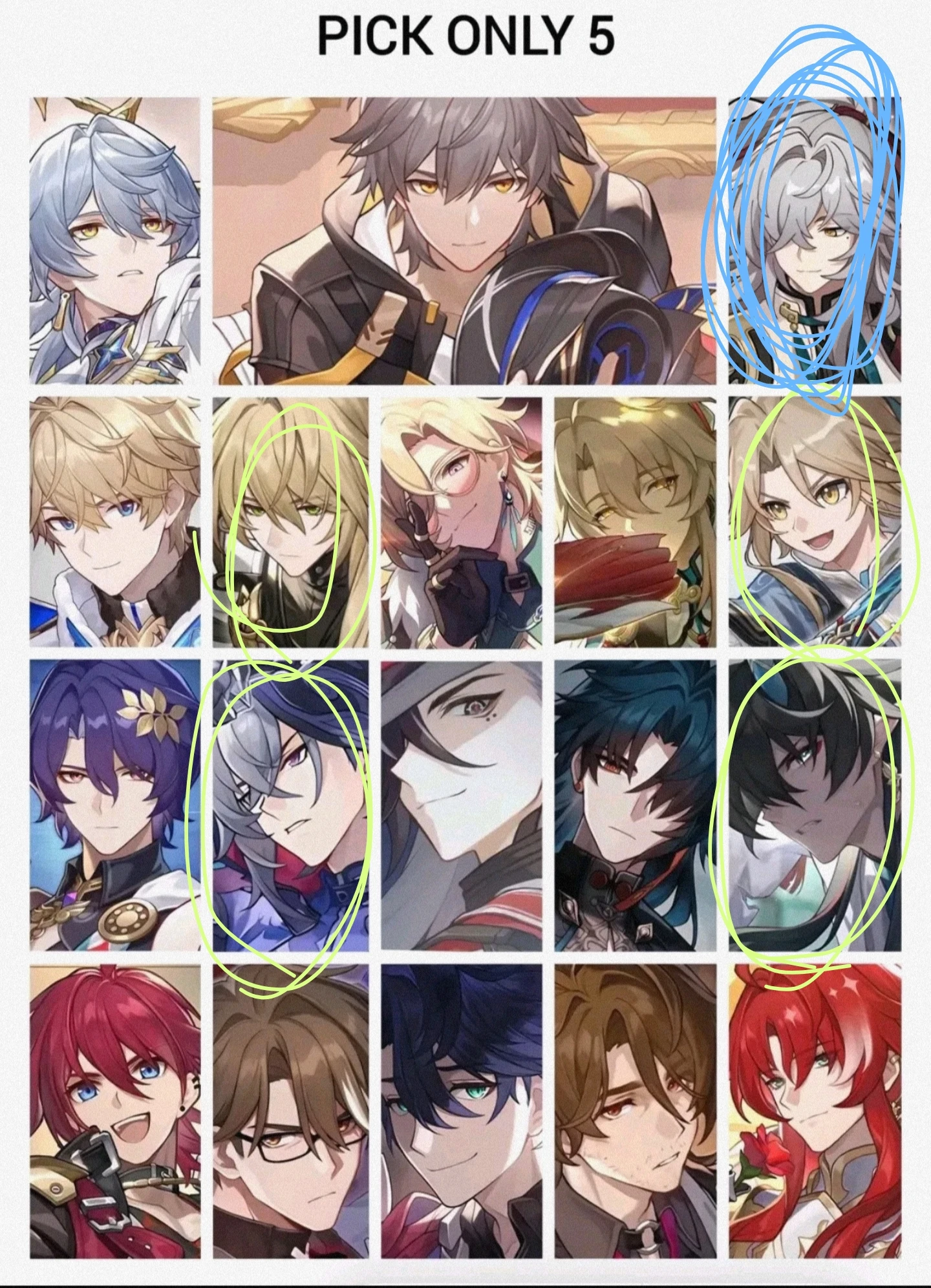 Pick ONLY 5 hsr male characters🩵 Honkai: Star Rail | HoYoLAB