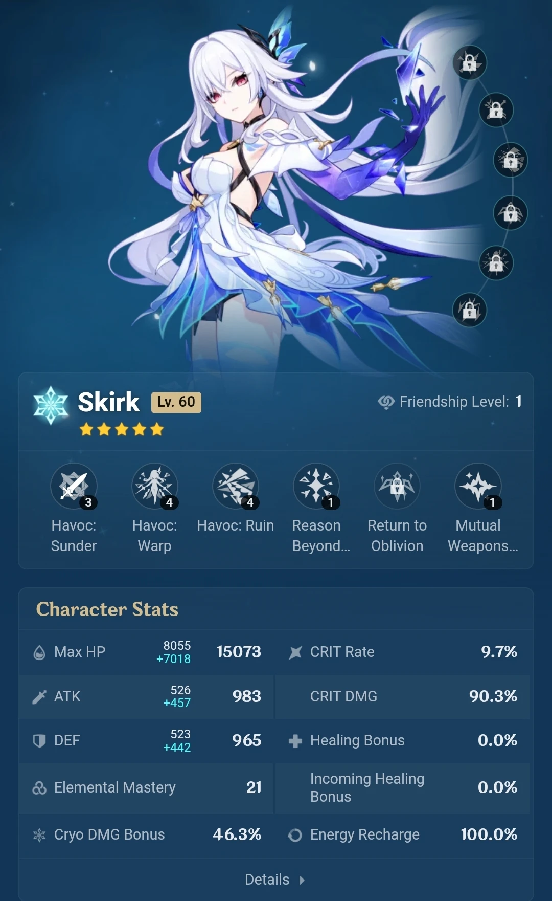 Skirk build thus far. Genshin Impact | HoYoLAB