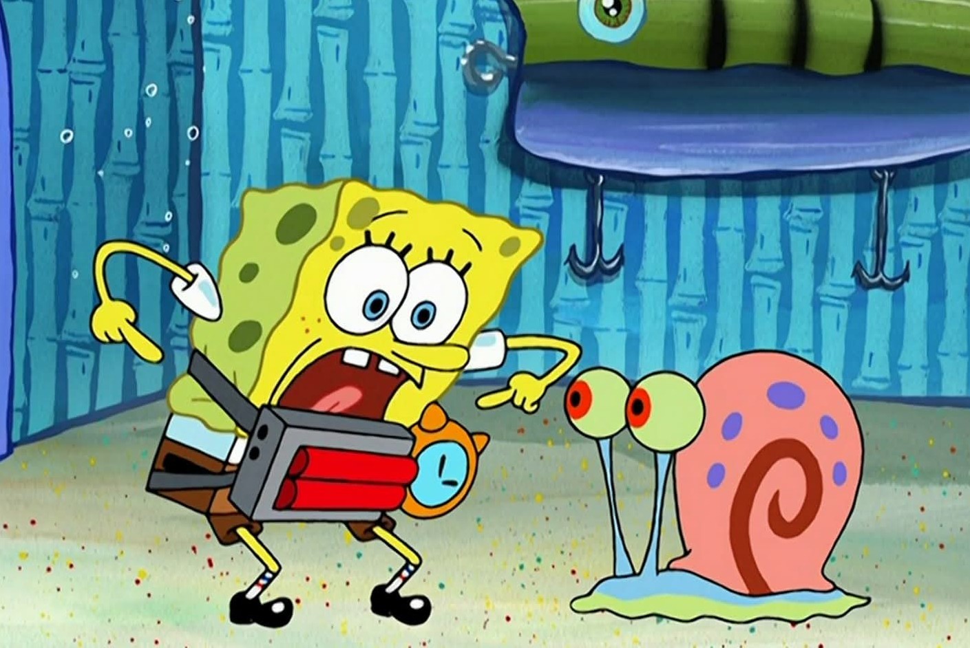 bomb strapped in Spongebob chest | HoYoLAB