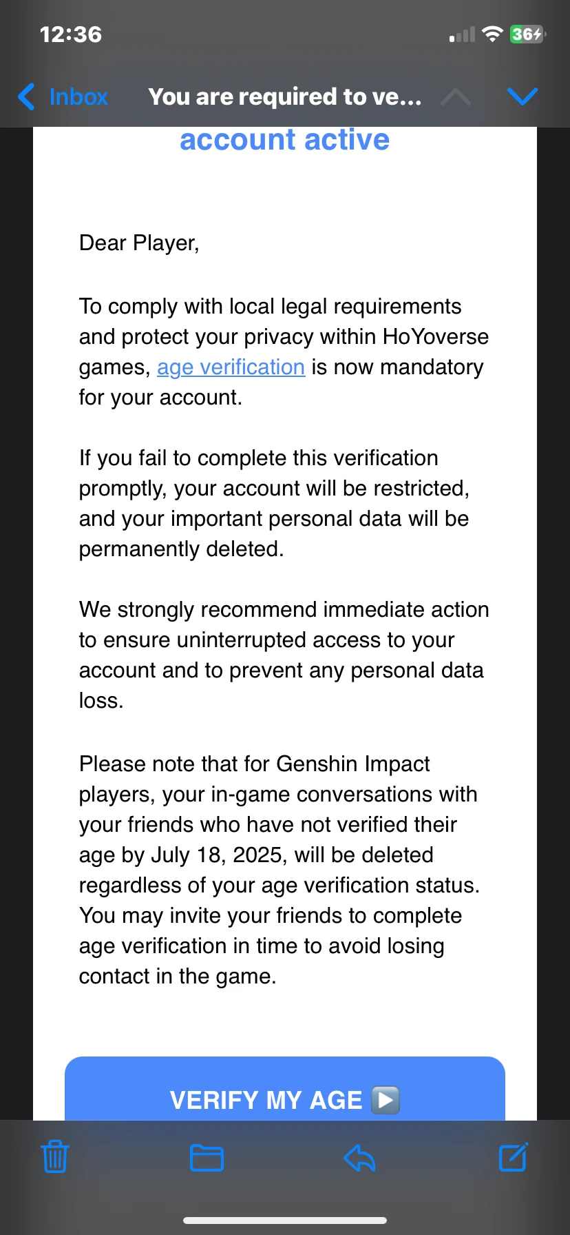 Age Verification Genshin Impact | HoYoLAB