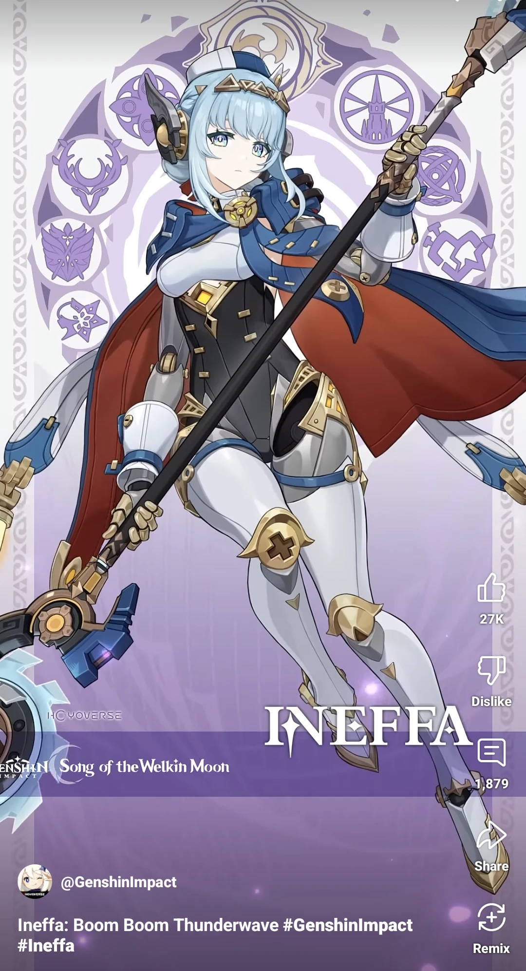 Ineffa 💜 so this is the upcoming New electro charg support 😯👏👏 Genshin Impact | HoYoLAB