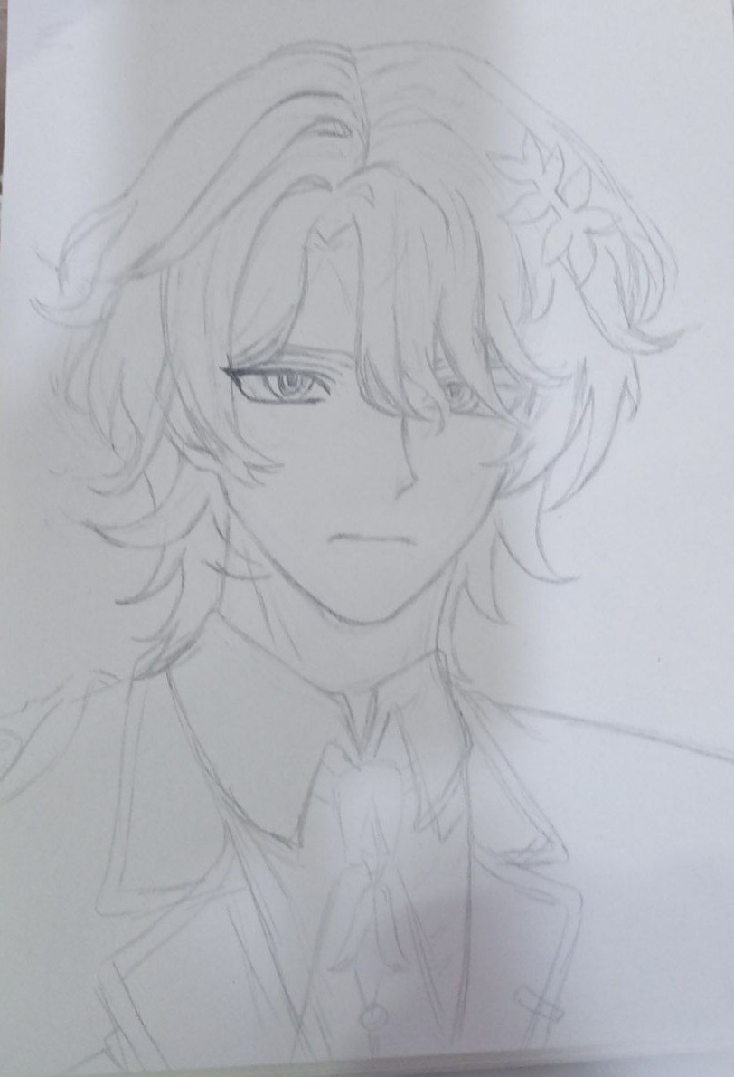 yeah not clear to see because this is only the sketch.. Honkai: Star ...