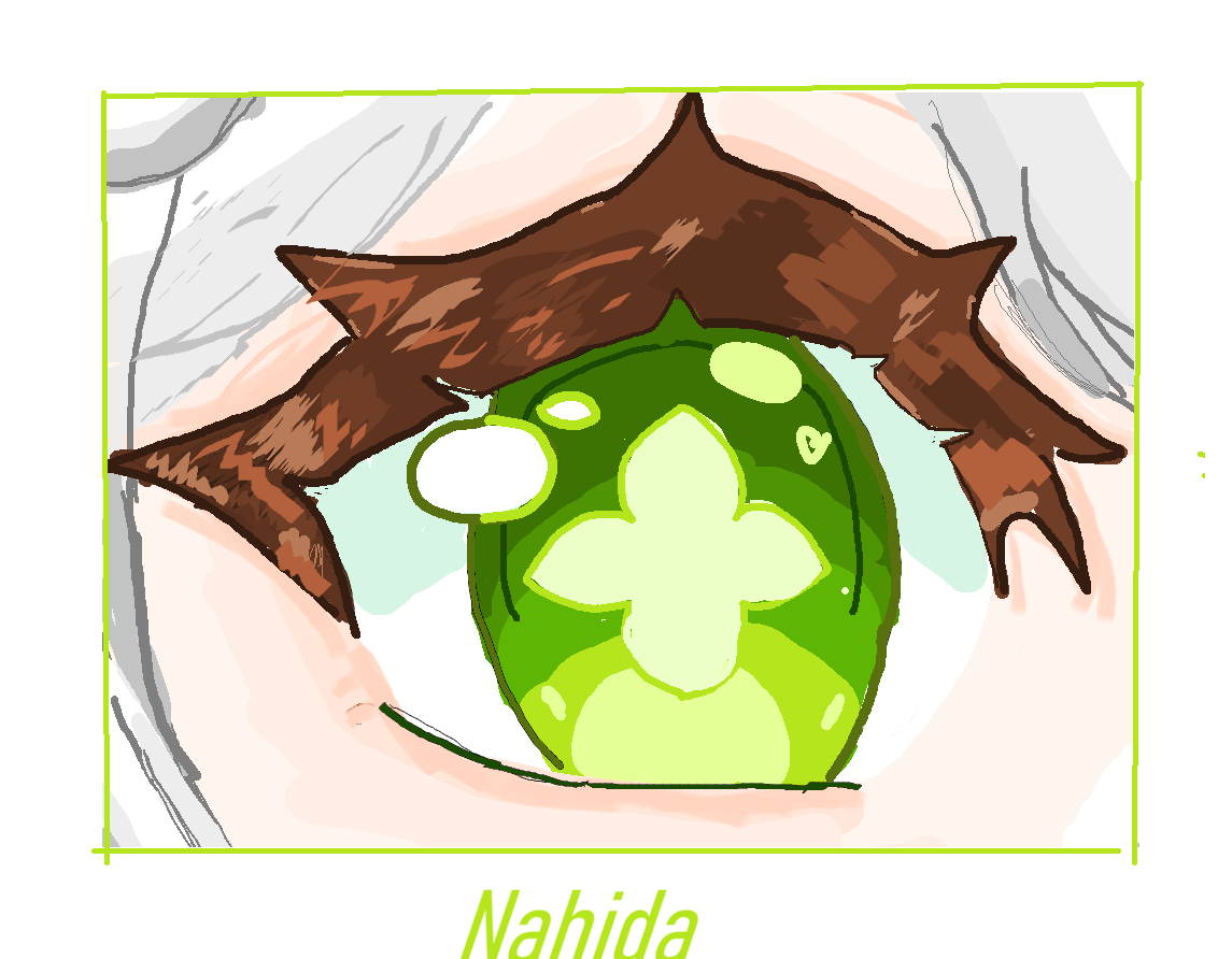 my nahida eye art on my airplane flight :3 Genshin Impact | HoYoLAB