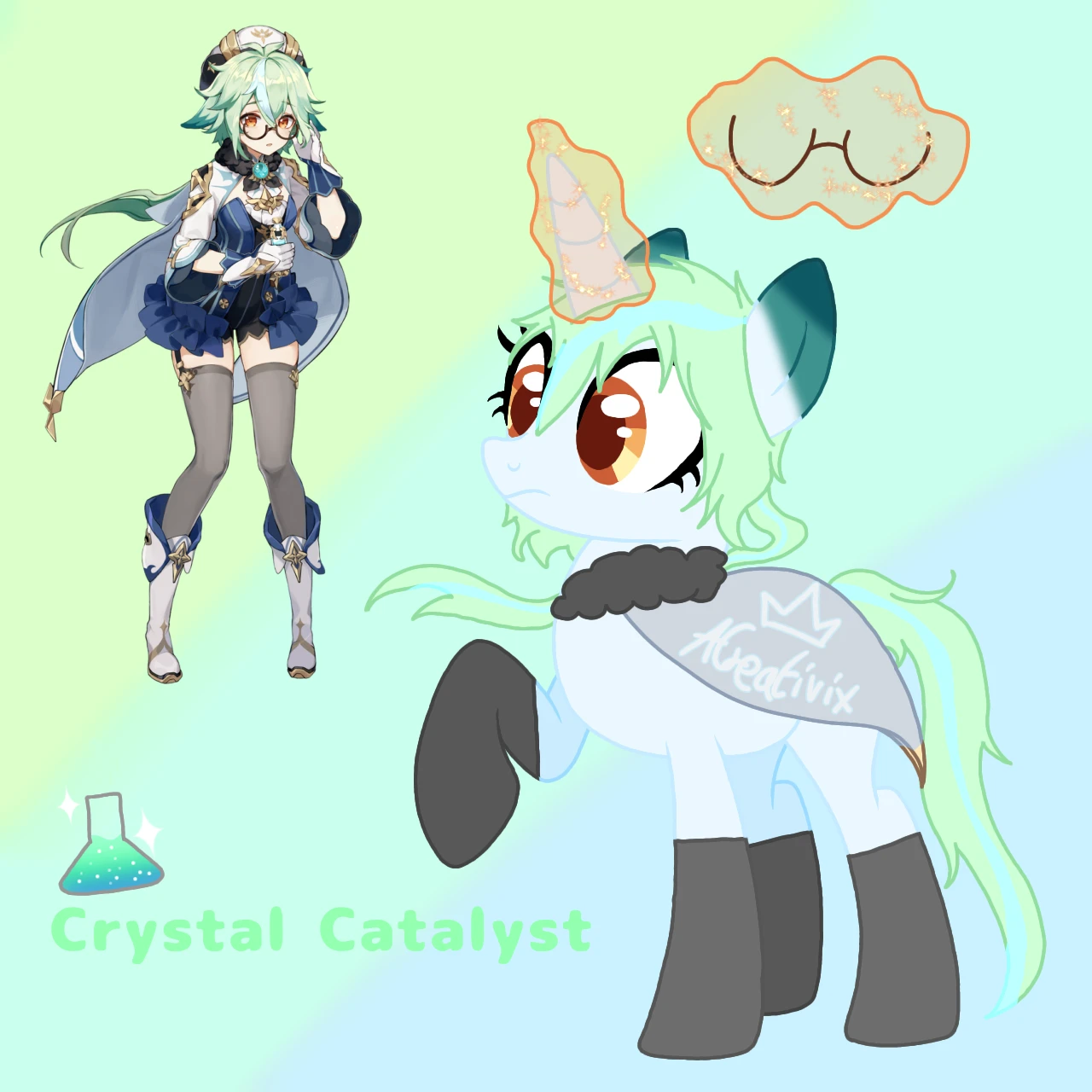 I drew sucrose as a pony- Genshin Impact | HoYoLAB