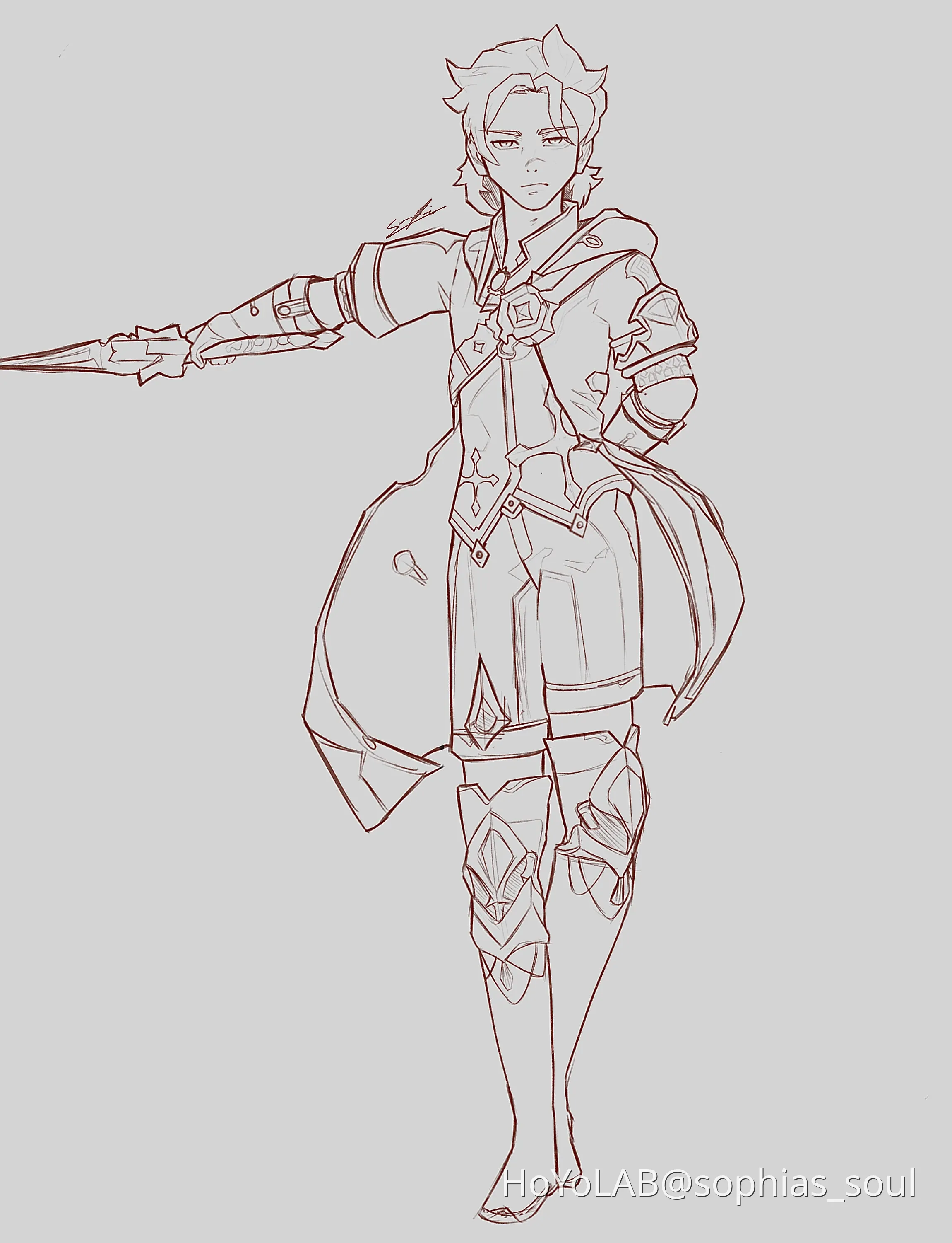 Found an old sketch of Albedo Genshin Impact | HoYoLAB