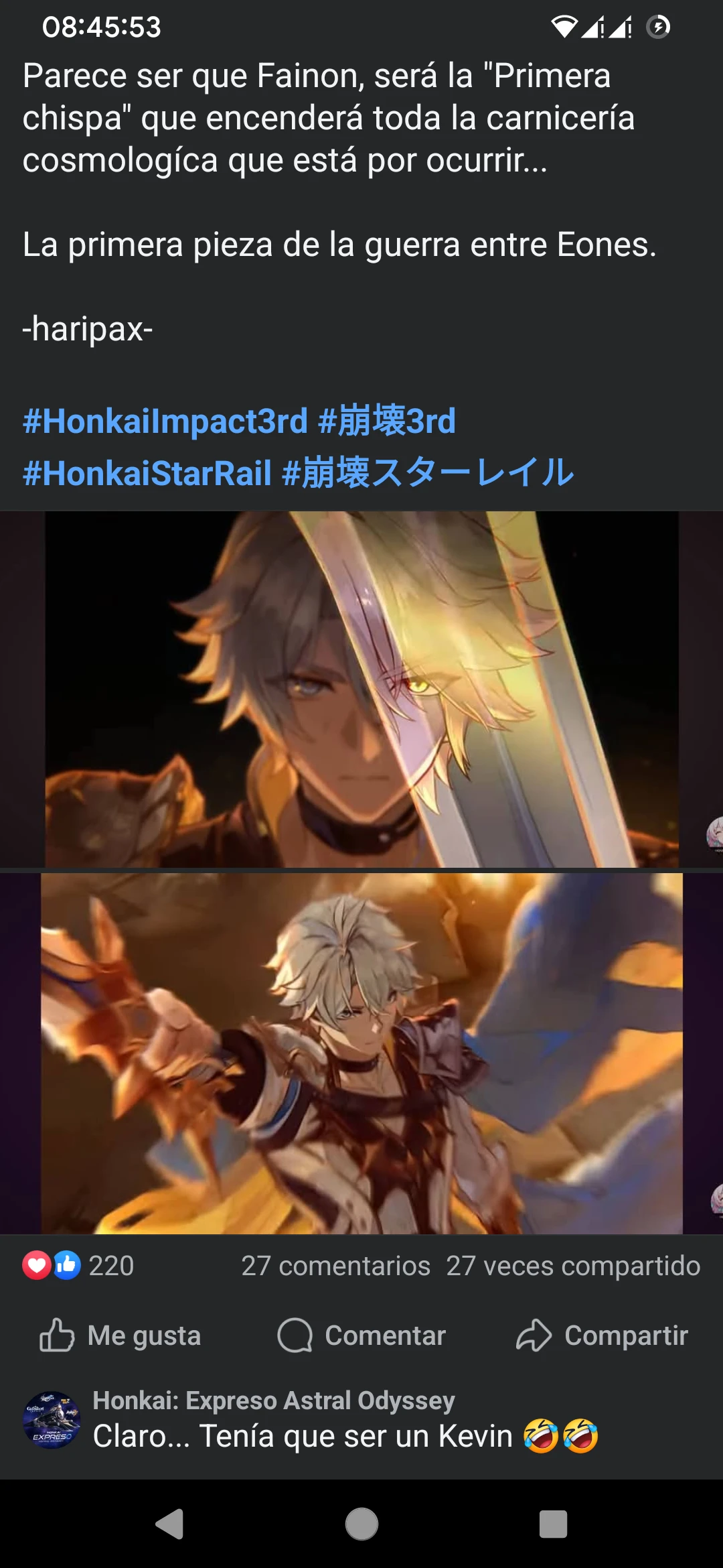 En efecto tenia que ser Kevin Honkai: Star Rail | HoYoLAB