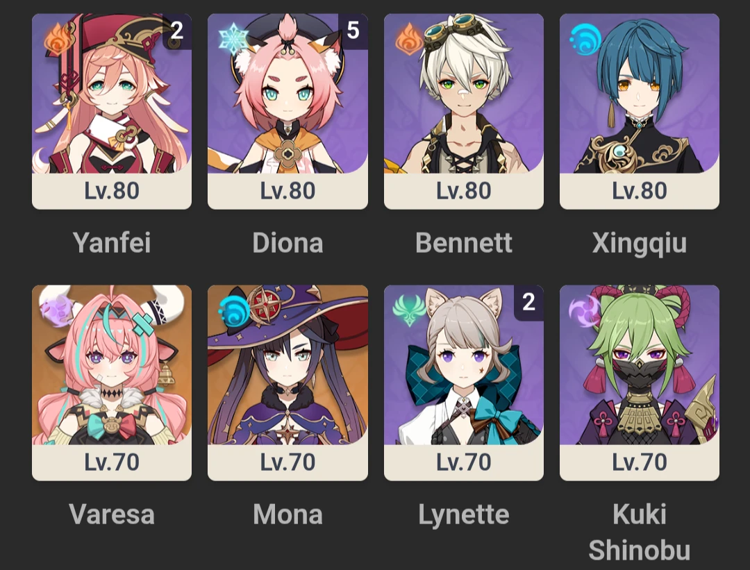 Progress in advancing team 2 Genshin Impact | HoYoLAB