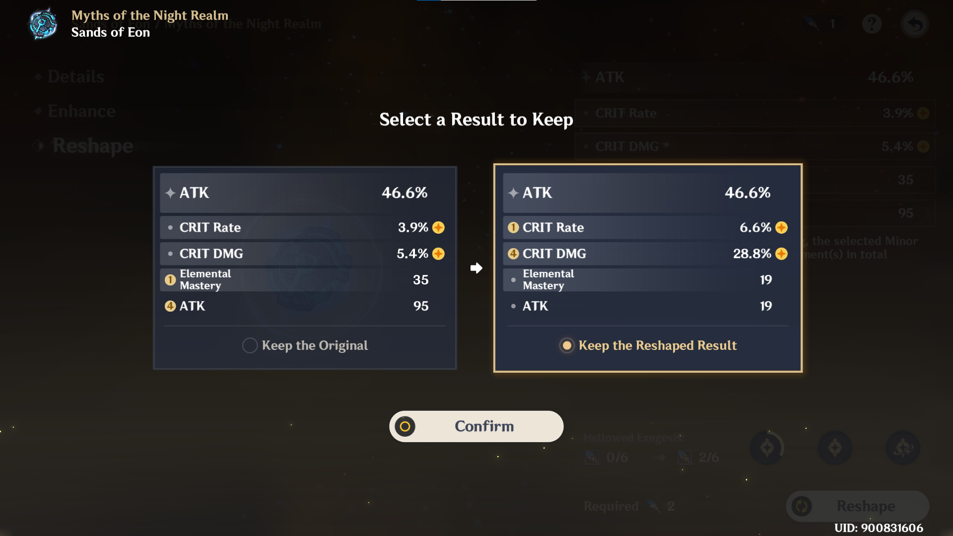 When that Artifact Reshape went magic Genshin Impact | HoYoLAB