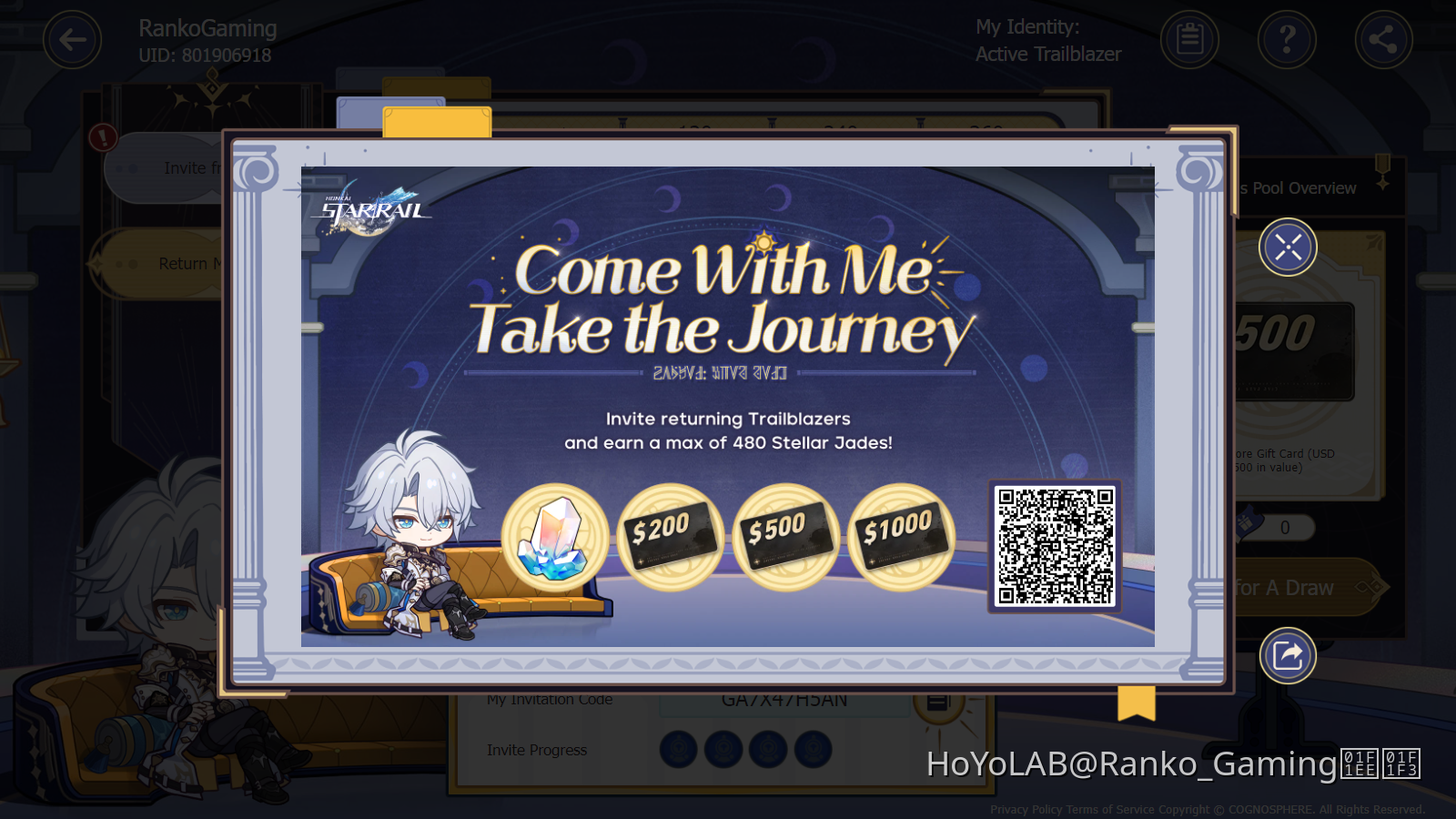 Honkai Star Rail v3.4 Invite Code Event Honkai: Star Rail | HoYoLAB