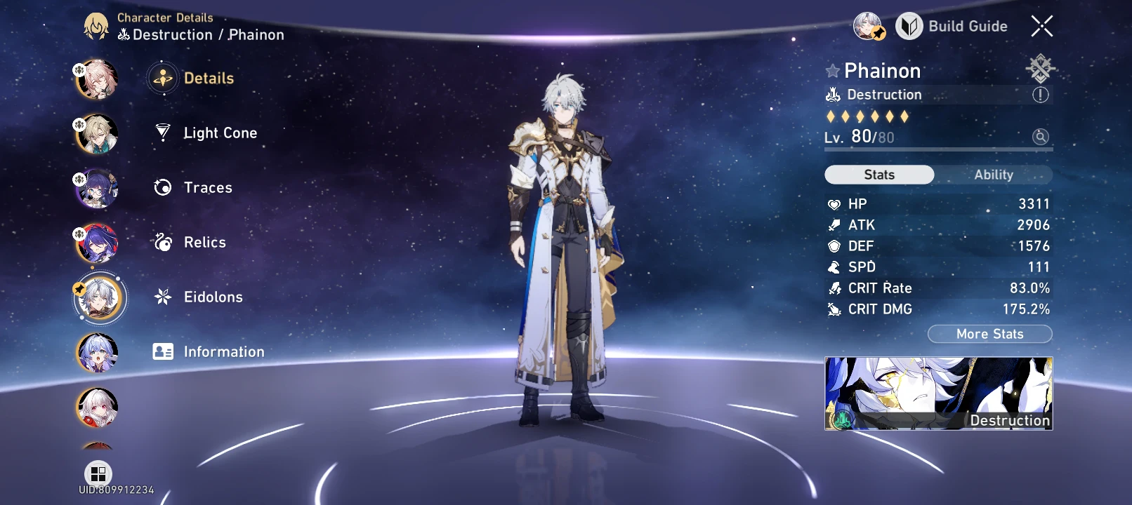 My Phainon Build stats Honkai: Star Rail | HoYoLAB