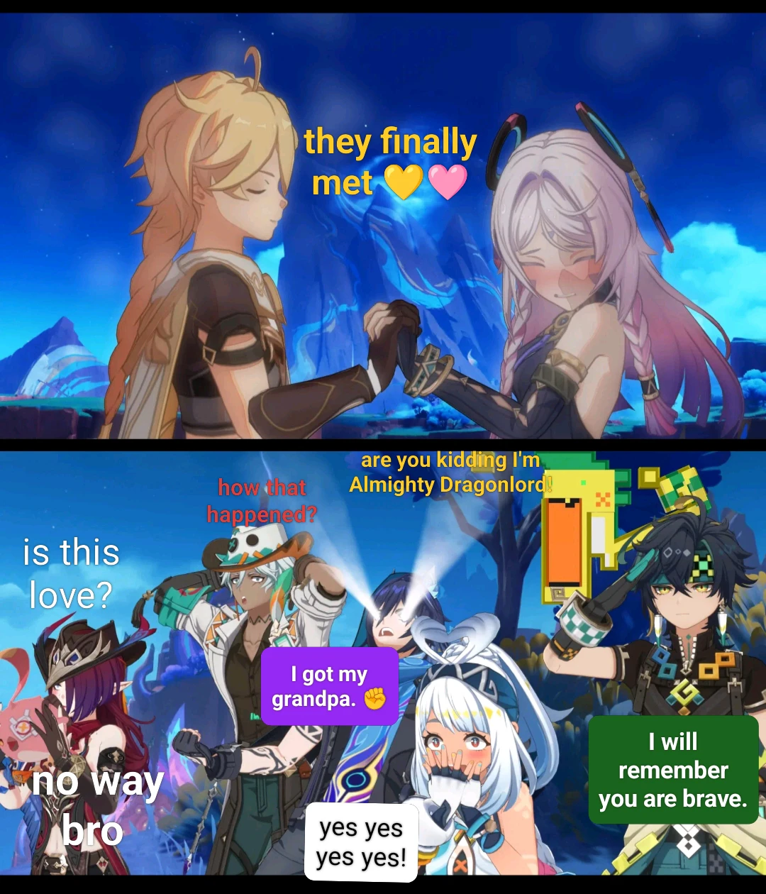 Reaction of every Natlan characters when they see the moment. Genshin ...