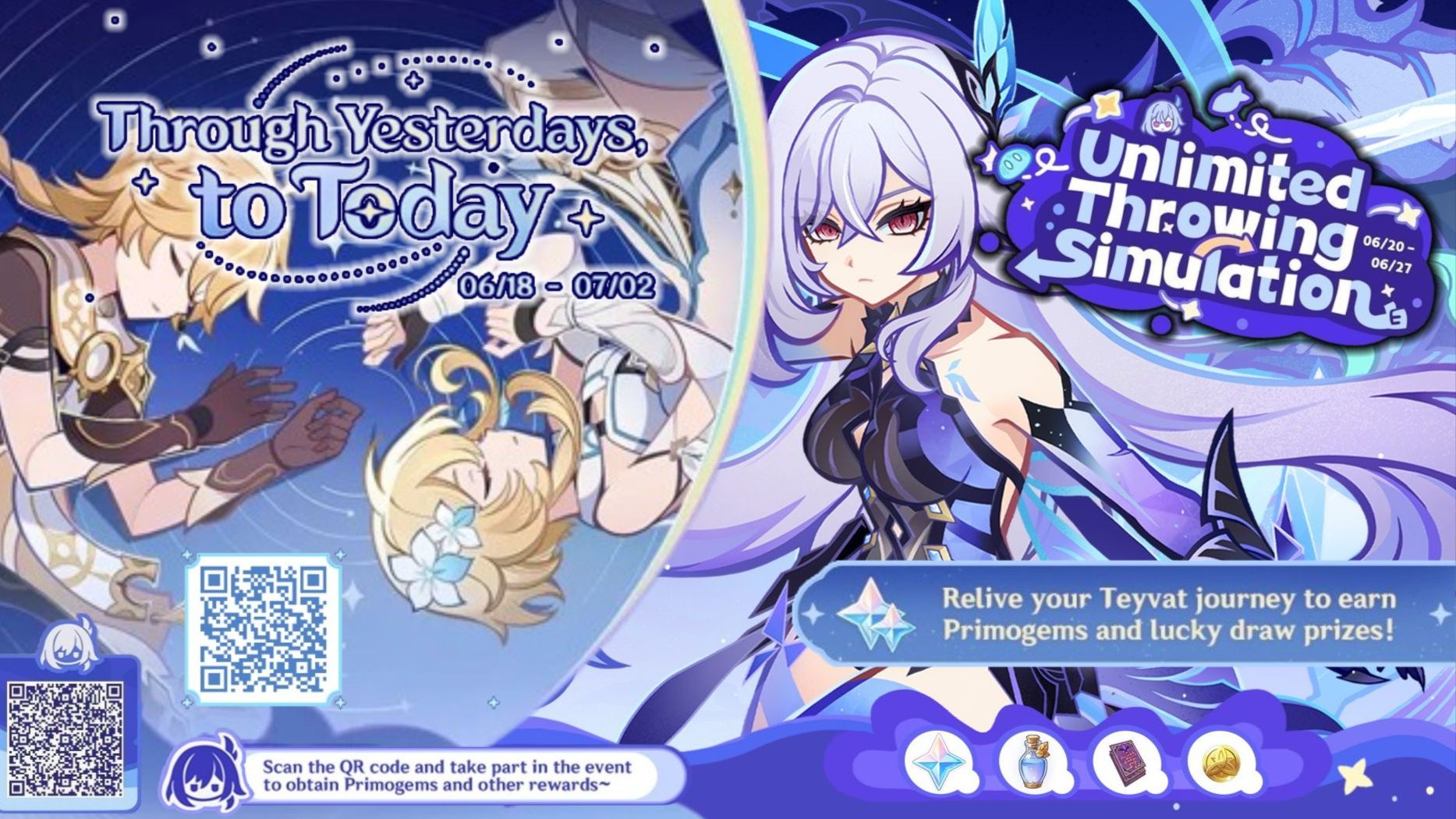Genshin Web events: "Through yesterdays, to Today" and "Unlimited Throwing Simulation" Genshin ...