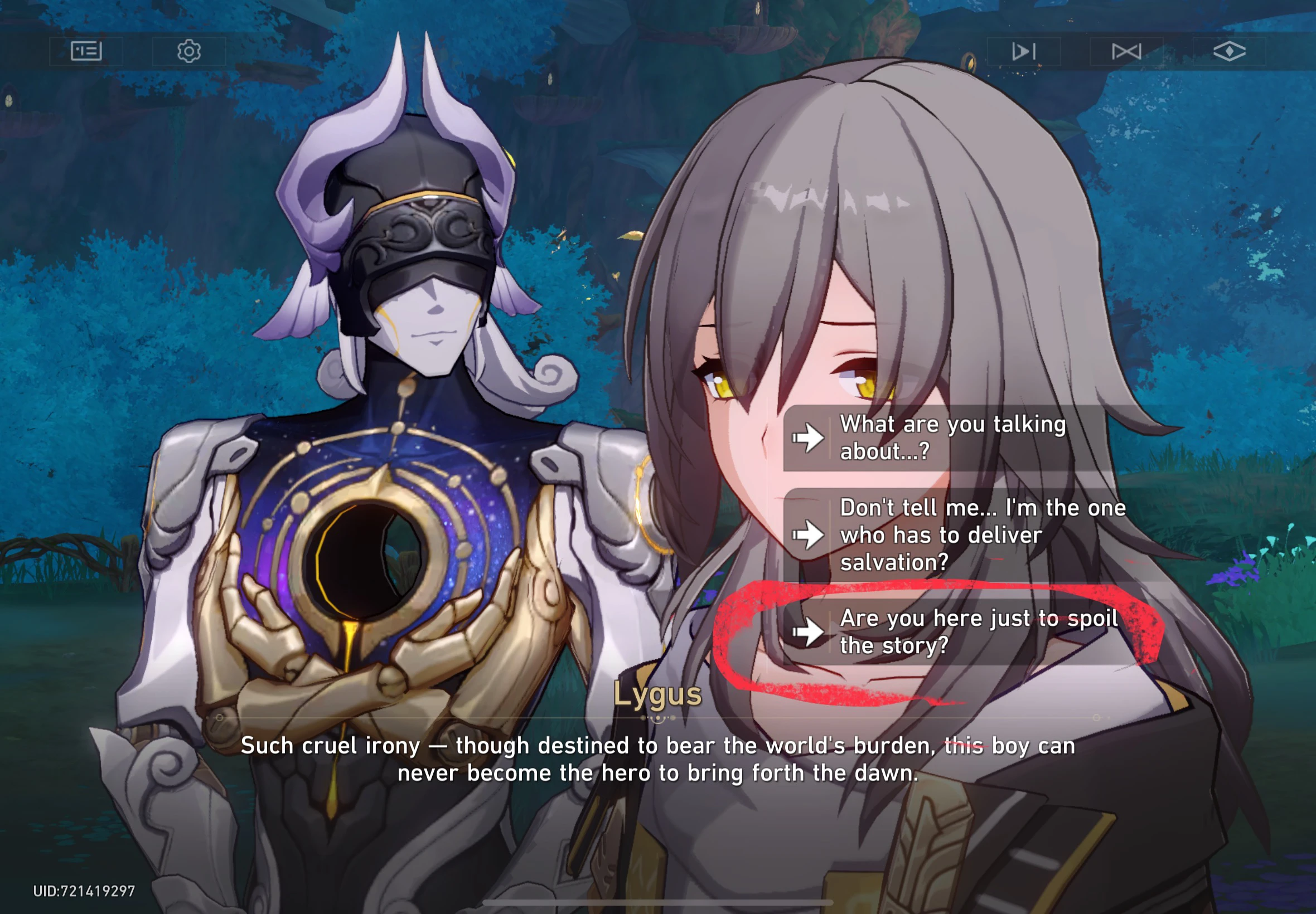 Spoiler Alert (3.4 story)This is exactly what I want to say to the Hsr ...