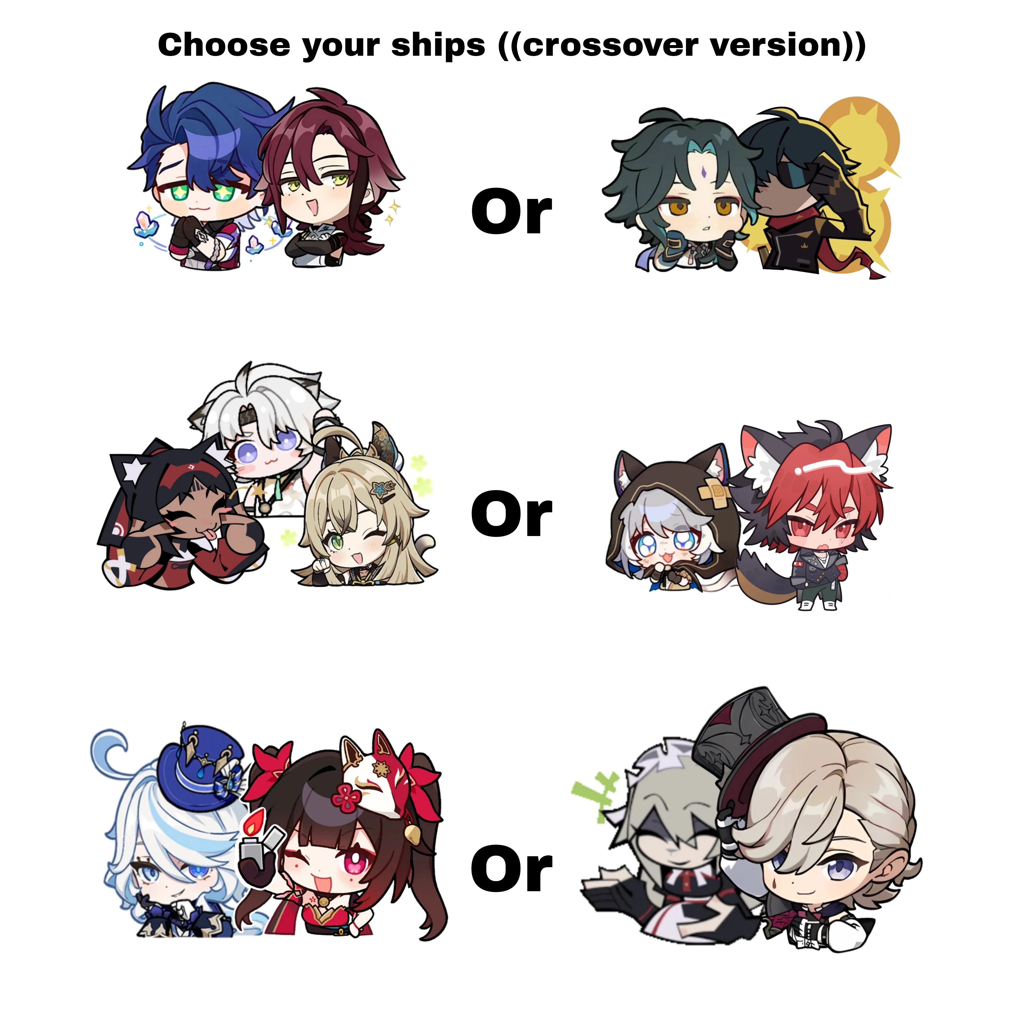 Choose your ships ((crossover version)) Part 5 Genshin Impact | HoYoLAB