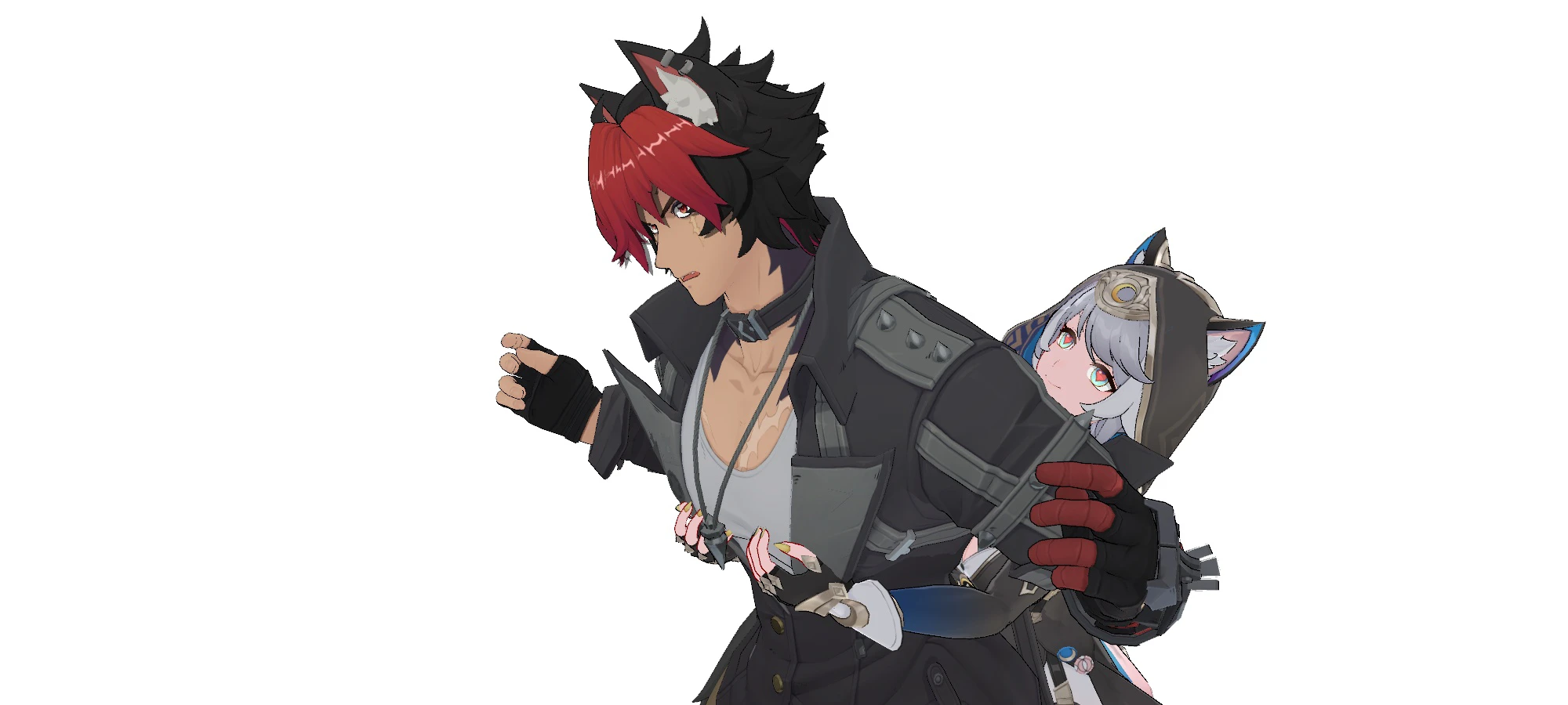 Kitty teases Wolf ((Cipher x Komano Manato)) Zenless Zone Zero | HoYoLAB