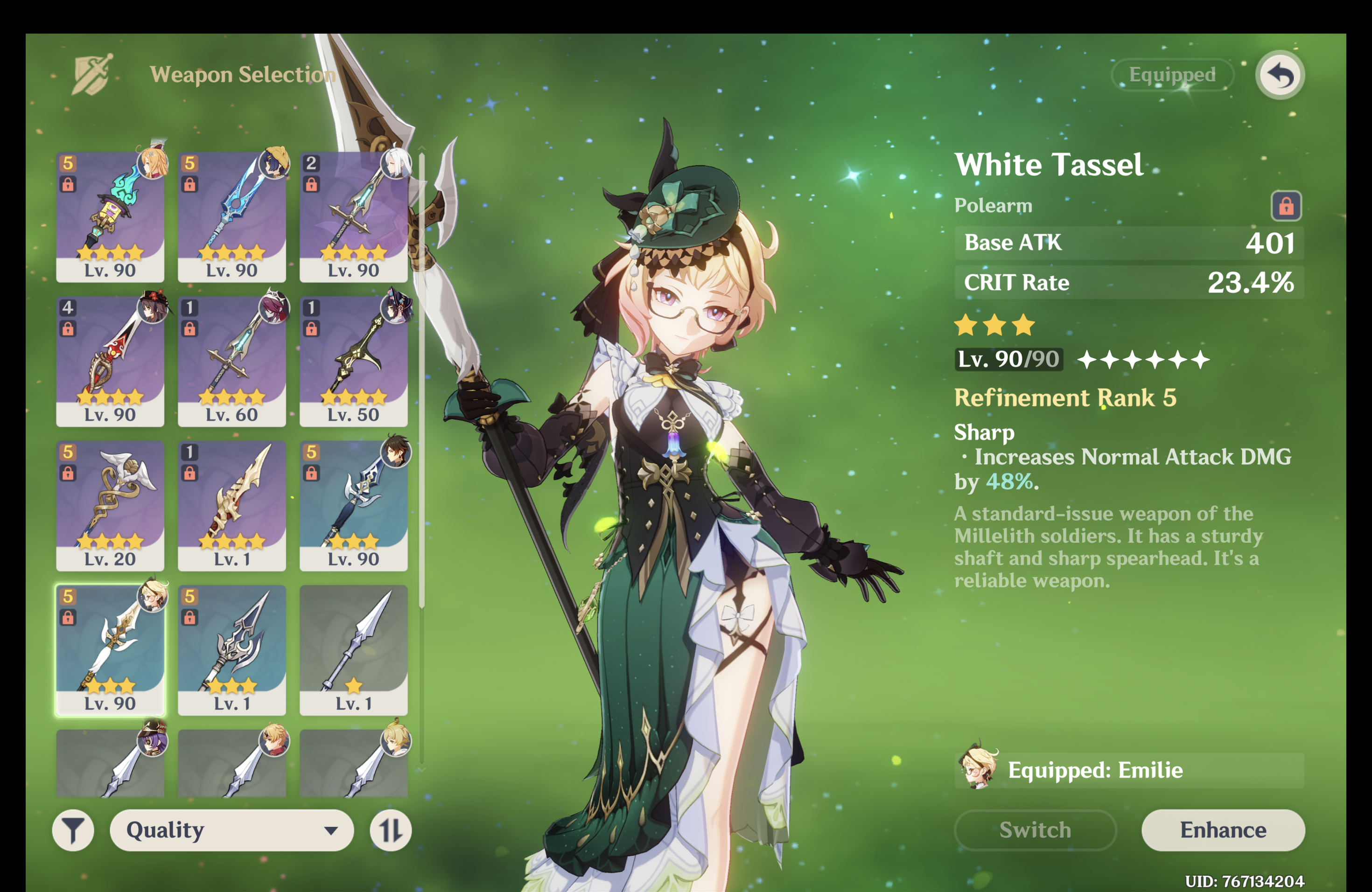 Need help choosing a f2p weapon for Emilie Genshin Impact | HoYoLAB