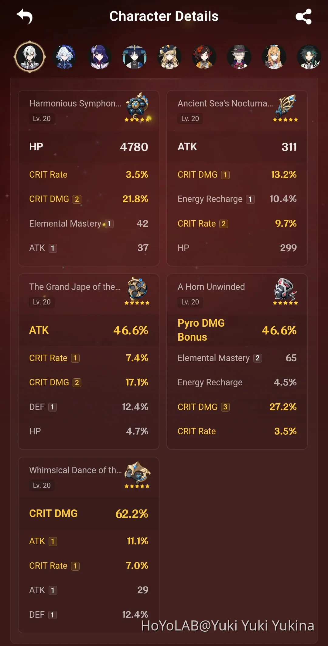 I just realised every single Arlecchino's artifact is a double crit. Genshin Impact | HoYoLAB